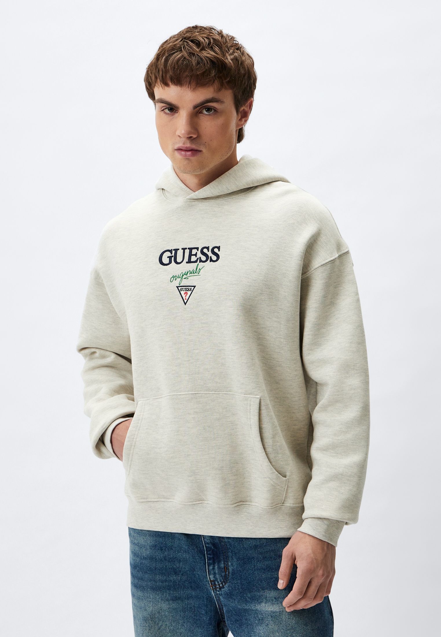 Худи Guess Jeans ORIGINALS, цвет: бежевый, RTLADT759201 — купить в ...