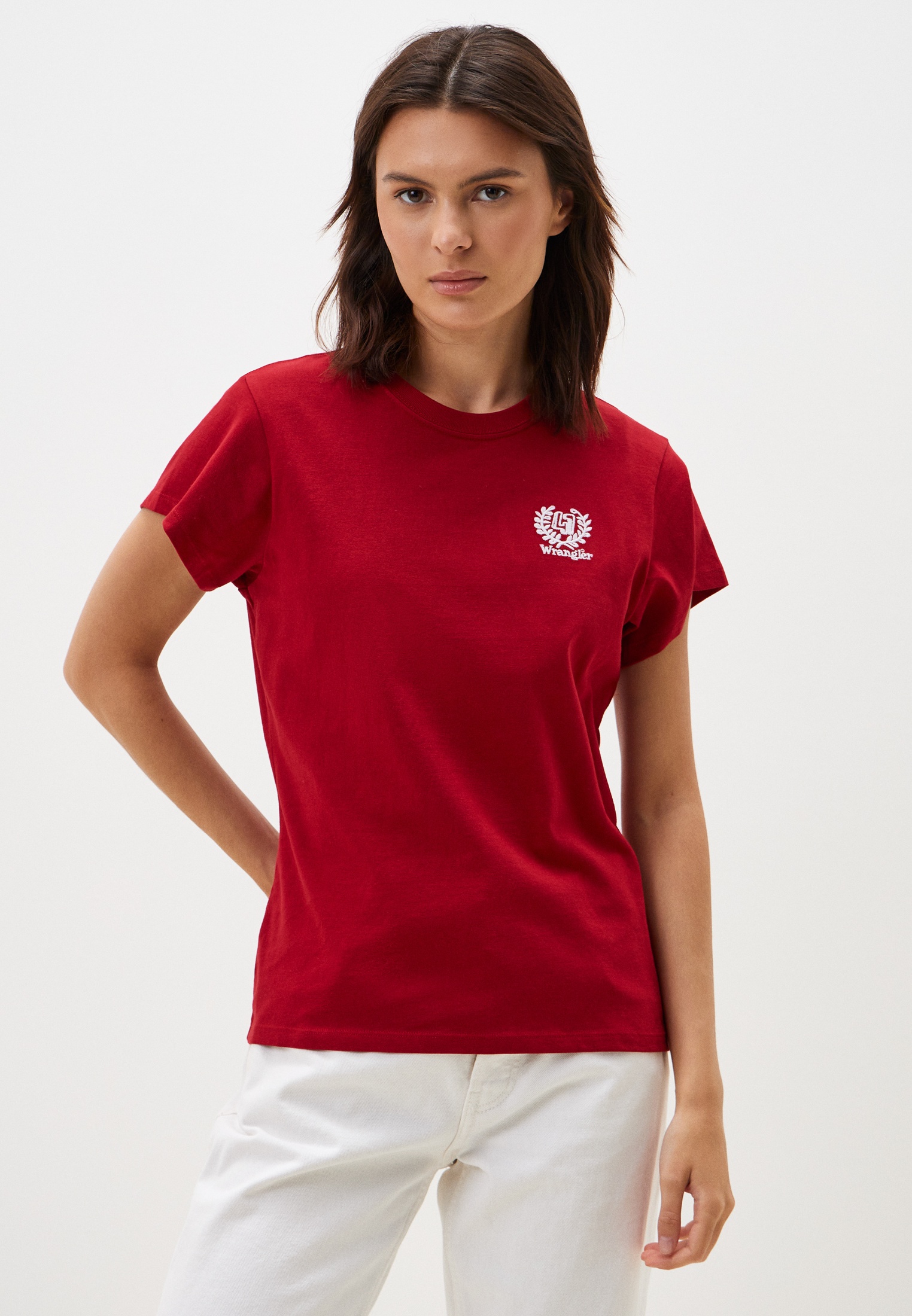 Футболка Wrangler, цвет: красный, RTLADU428401 — купить в интернет ...