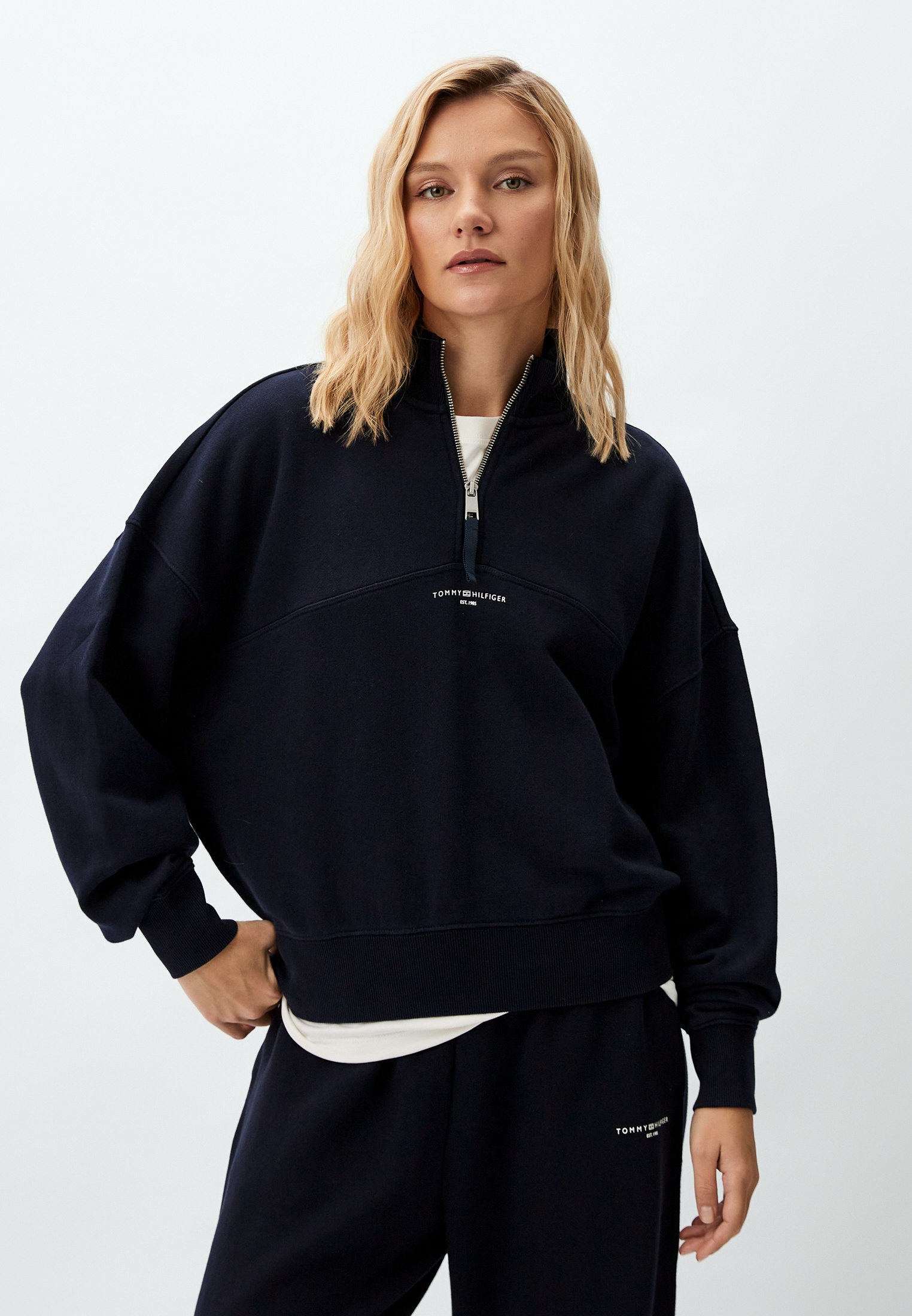 Олимпийка Tommy Hilfiger, цвет: синий, RTLADU581301 — купить в интернет ...