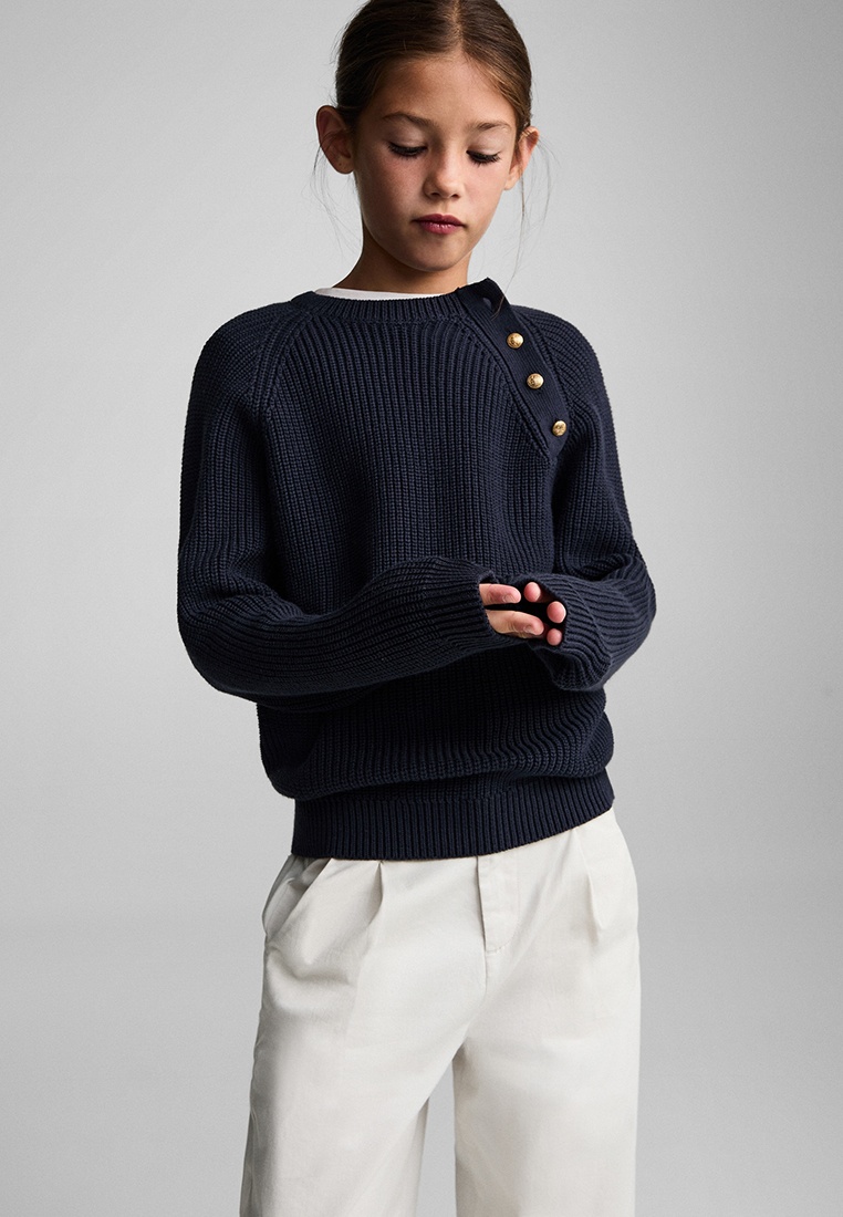 Джемпер Mango Kids LIA, цвет: синий, RTLADU816501 — купить в интернет ...