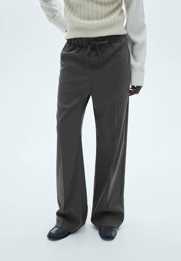 Брюки Mango LAZY, цвет: серый, RTLADU823901 — купить в интернет ...
