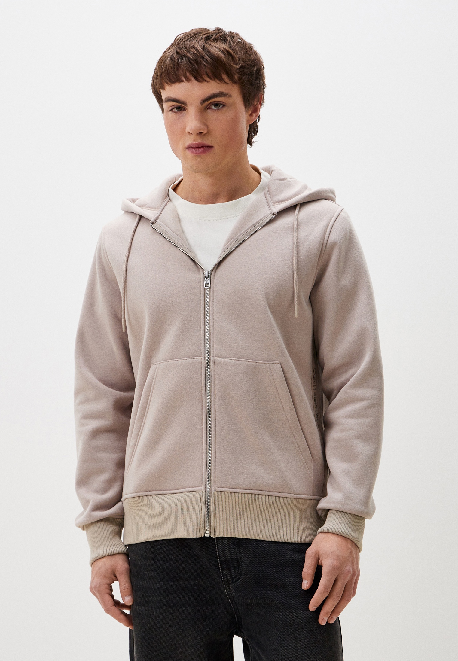 Толстовка Calvin Klein Jeans, цвет: бежевый, RTLADU926101 — купить в ...