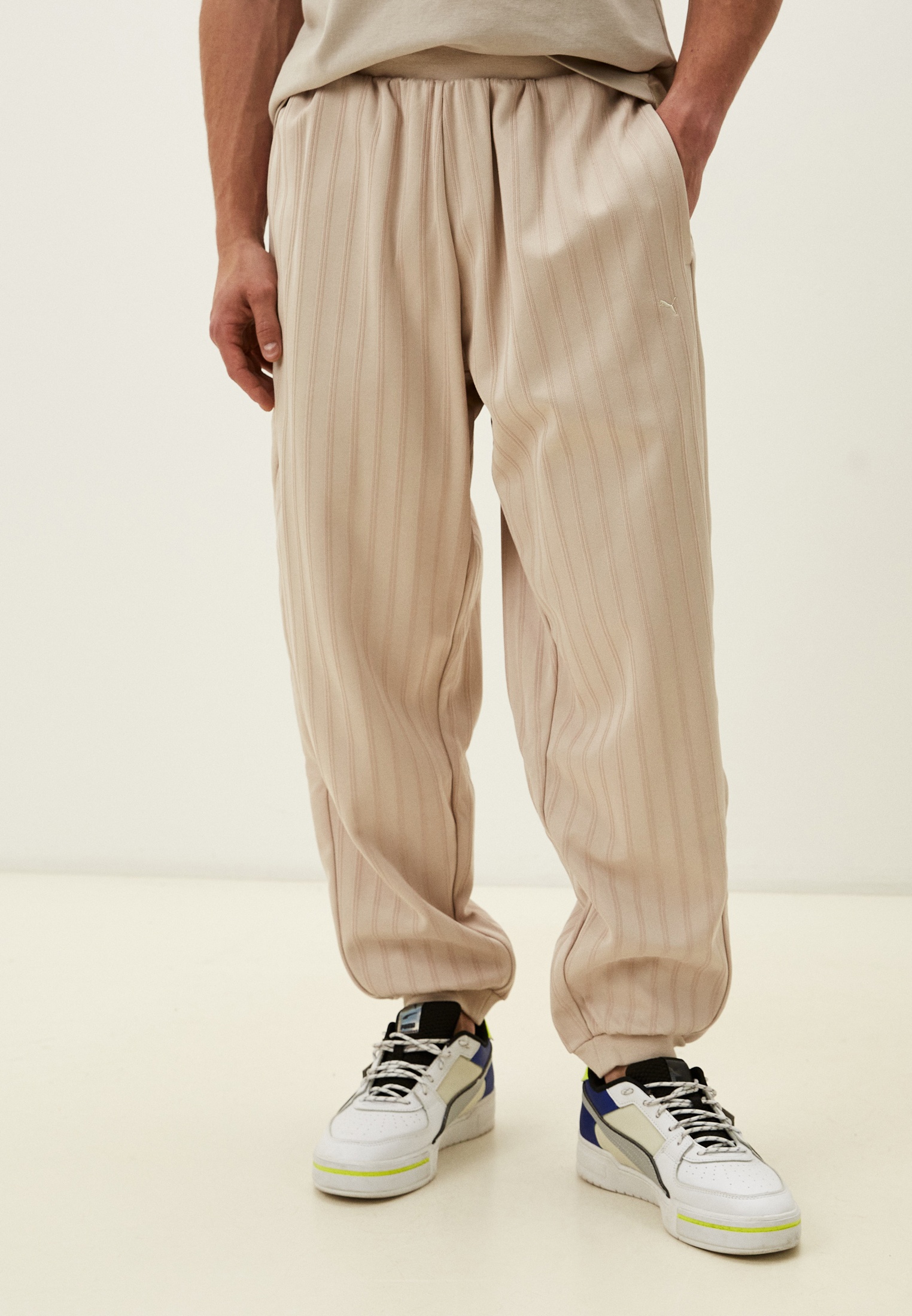 Брюки спортивные PUMA MMQ T7 Track Pants, цвет: бежевый, RTLADU950401 ...
