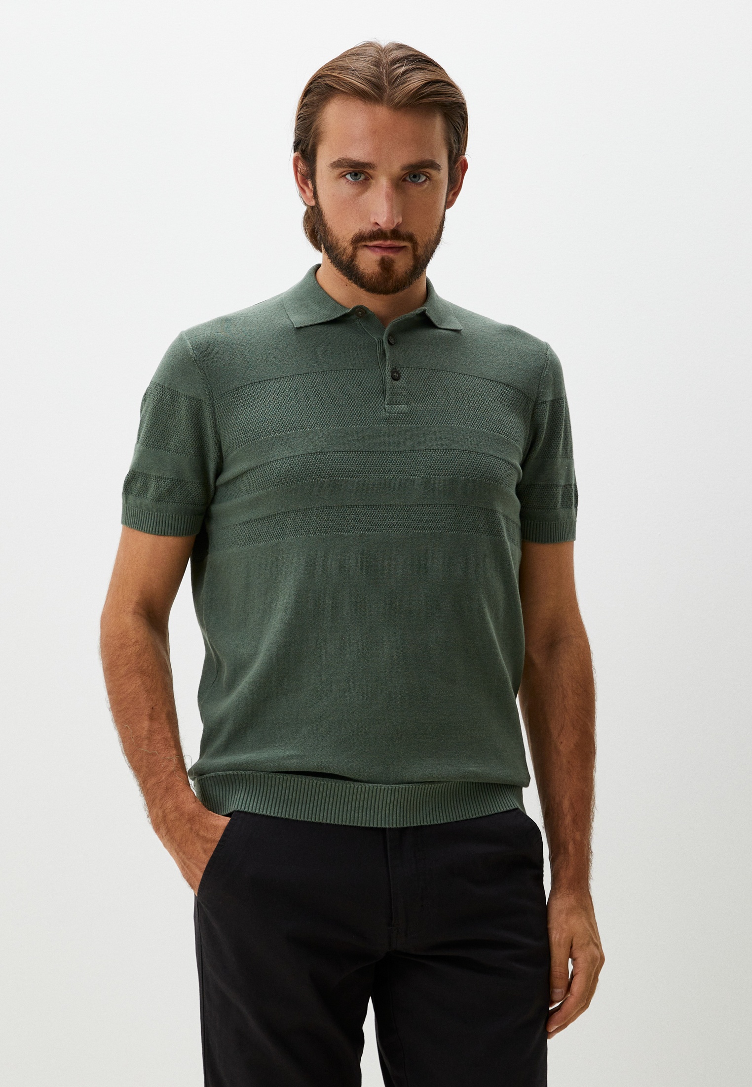 Поло Springfield, цвет: зеленый, RTLADV345701 — купить в интернет ...