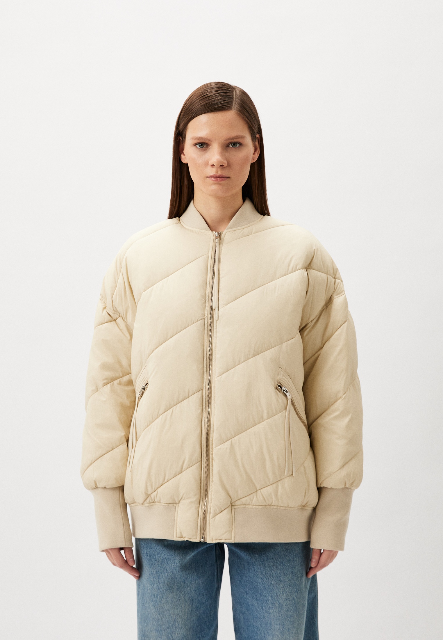 Бомбер Closed, цвет: бежевый, RTLADV494601 — купить в интернет-магазине ...