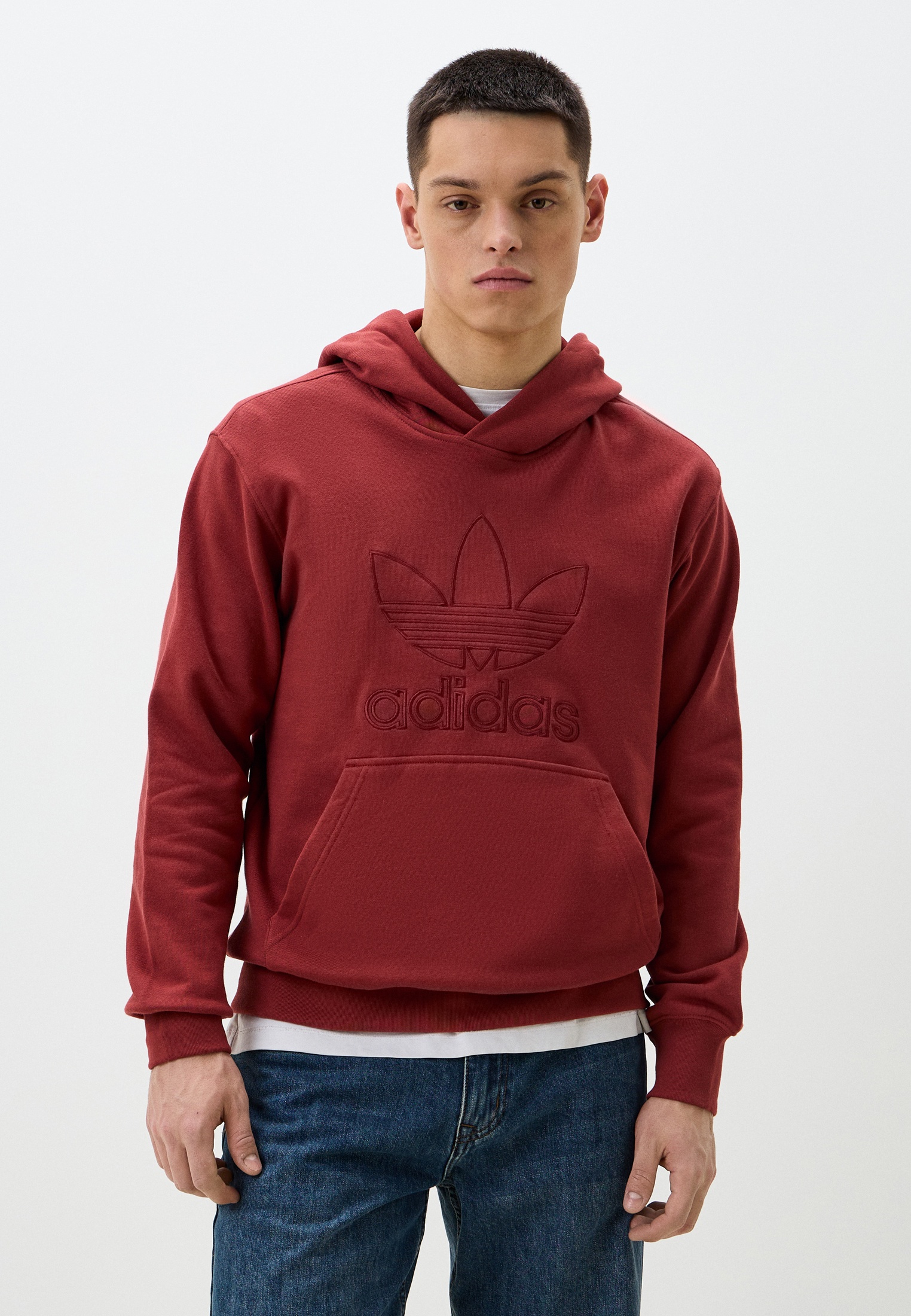 Худи adidas Originals OUTL TREF HDY, цвет: бордовый, RTLADW160401 ...