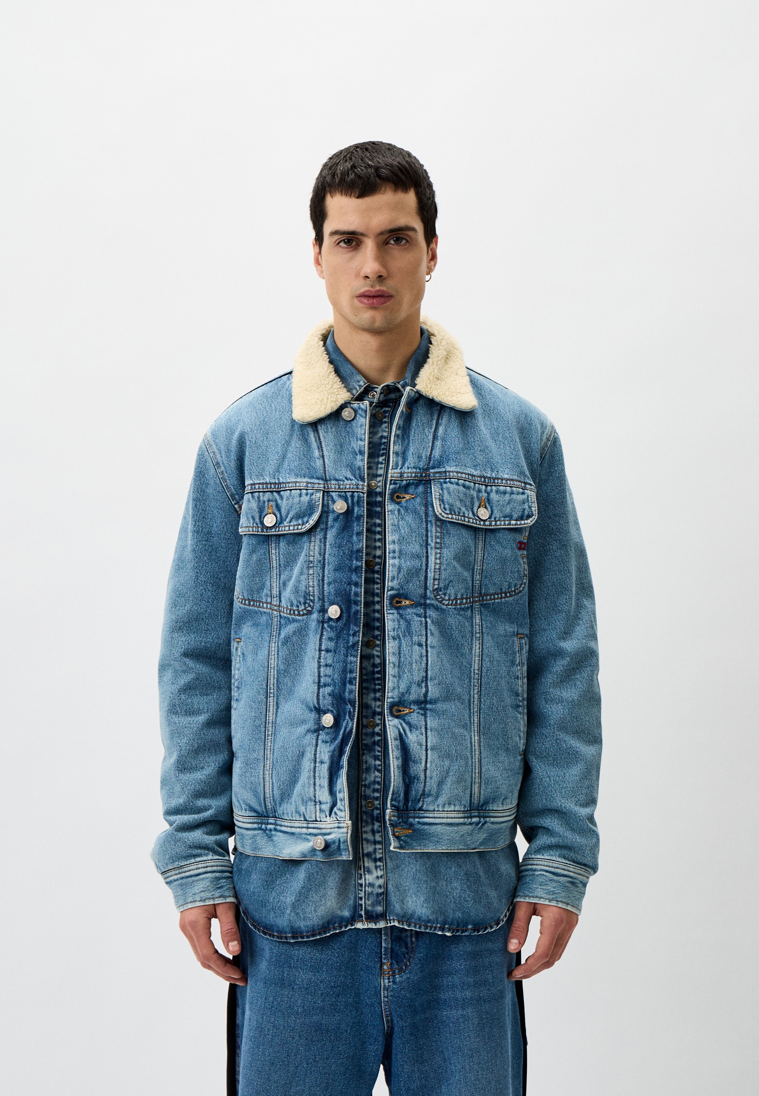 Куртка джинсовая Diesel, цвет: синий, RTLADW319301 — купить в интернет ...