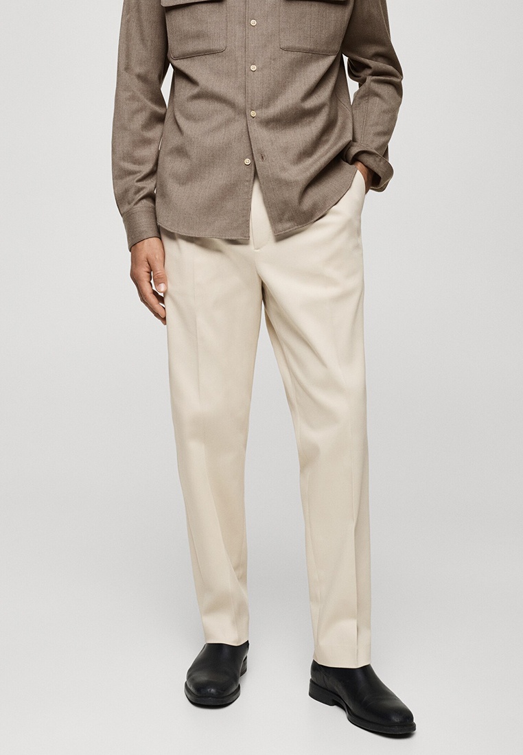 Брюки Mango Man GOTT, цвет: бежевый, RTLADW473101 — купить в интернет ...