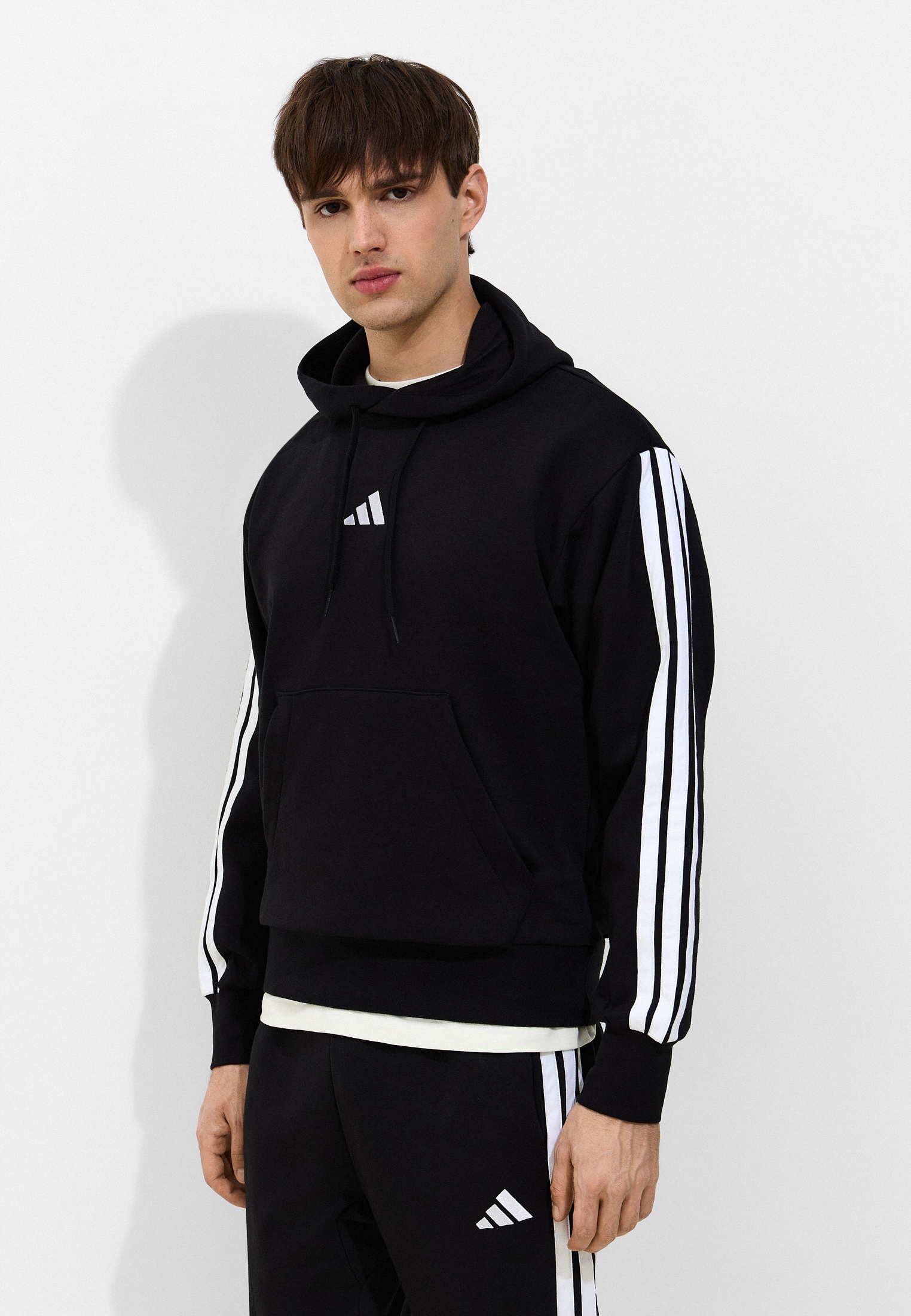 Худи adidas M 3S FL HD, цвет: черный, RTLADW678501 — купить в интернет ...