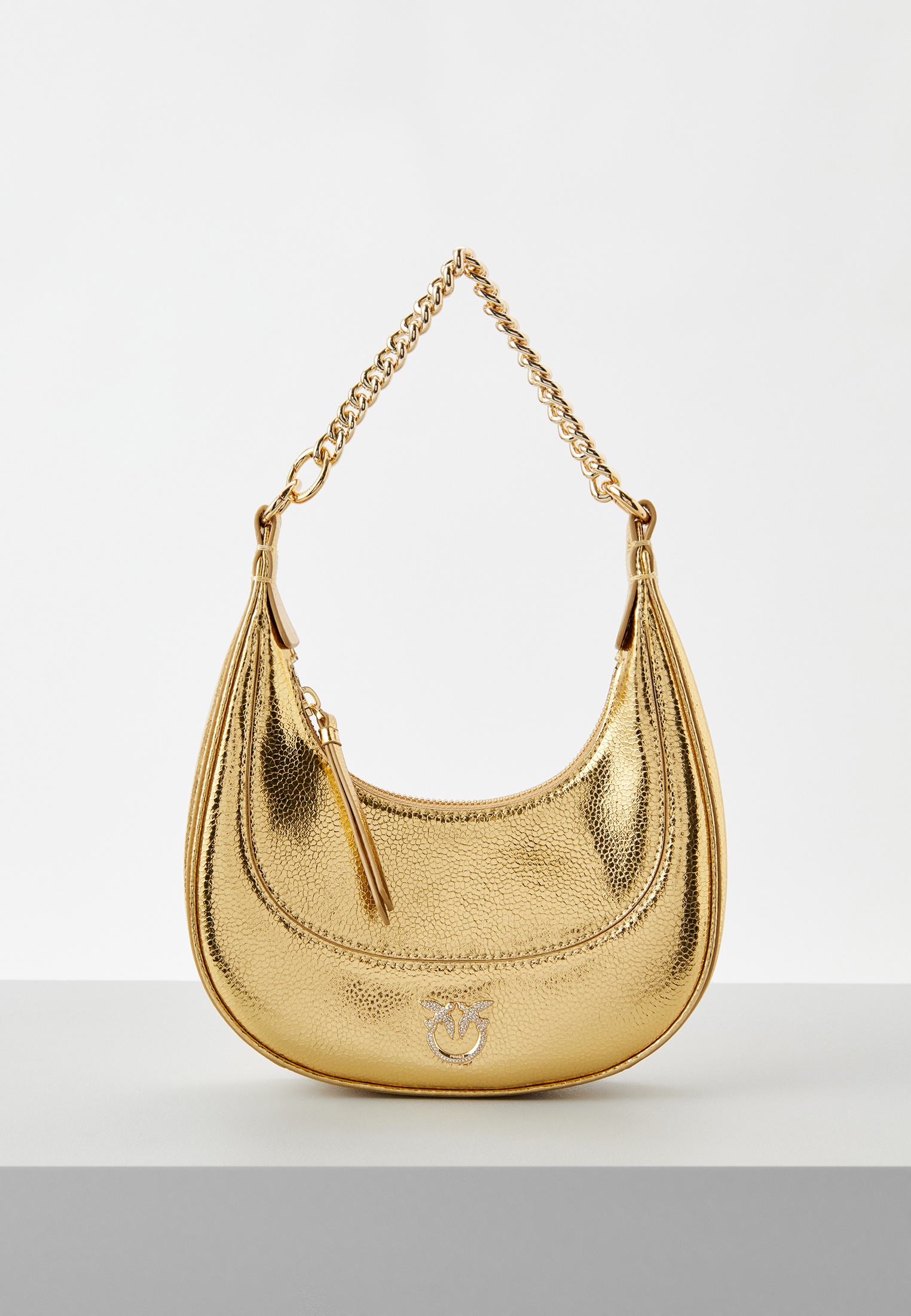 Сумка Pinko BRIOCHE HOBO MINI, цвет: золотой, RTLADX055401 — купить в ...
