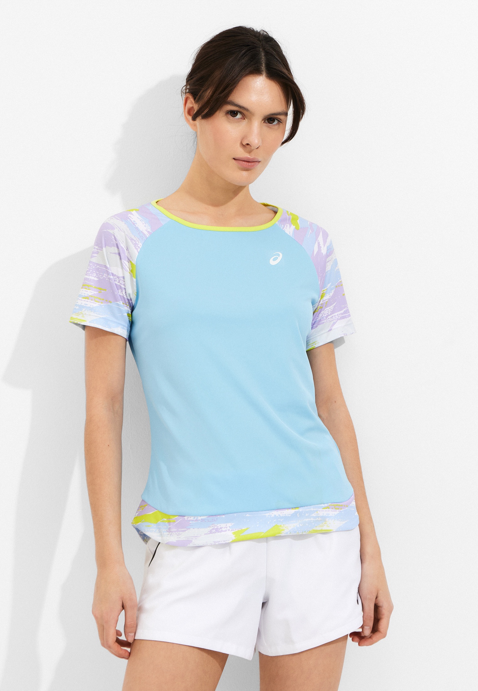 Футболка ASICS, цвет: голубой, RTLADX081201 — купить в интернет ...