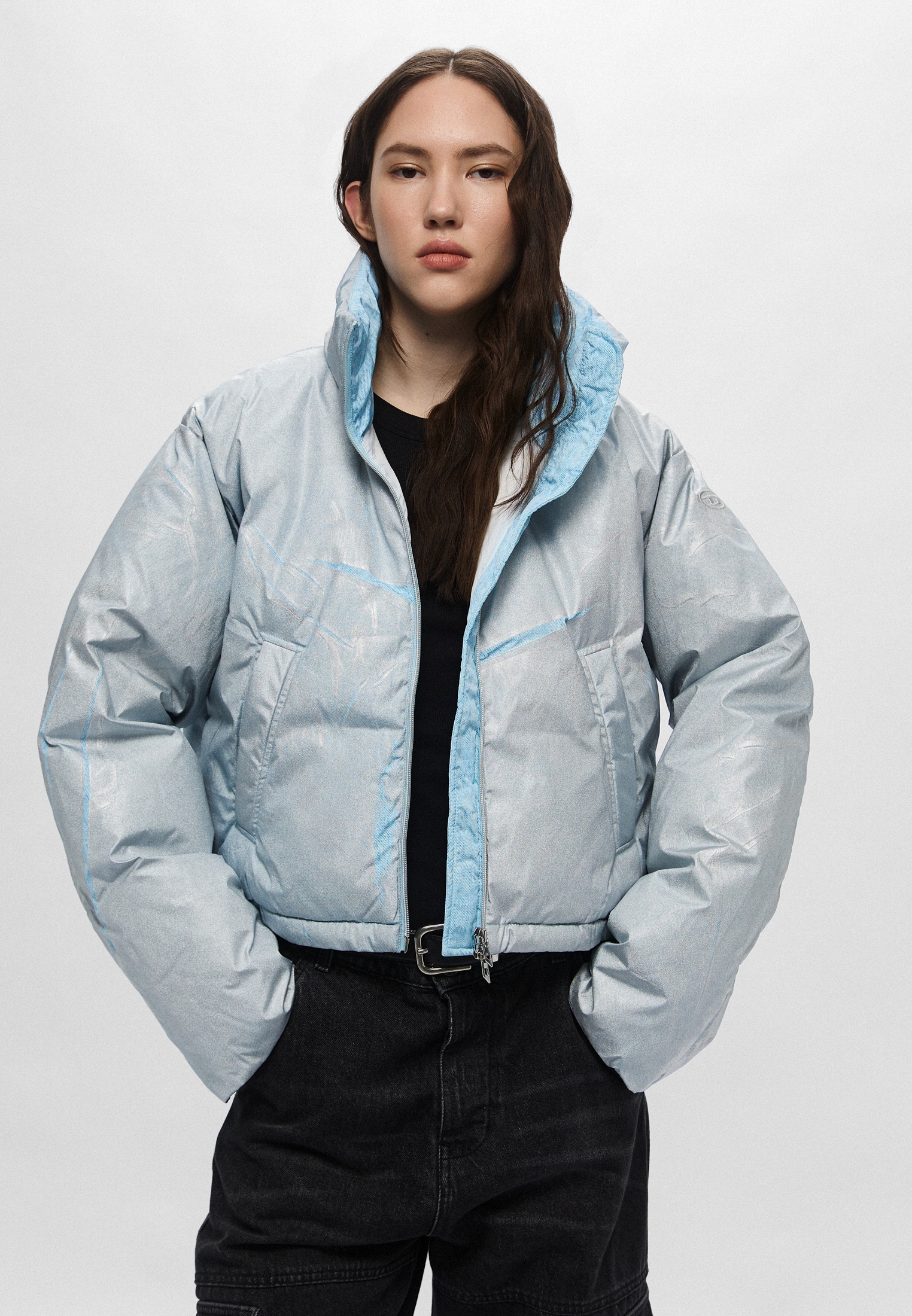 Куртка утепленная Diesel, цвет: серебряный, RTLADX412201 — купить в ...