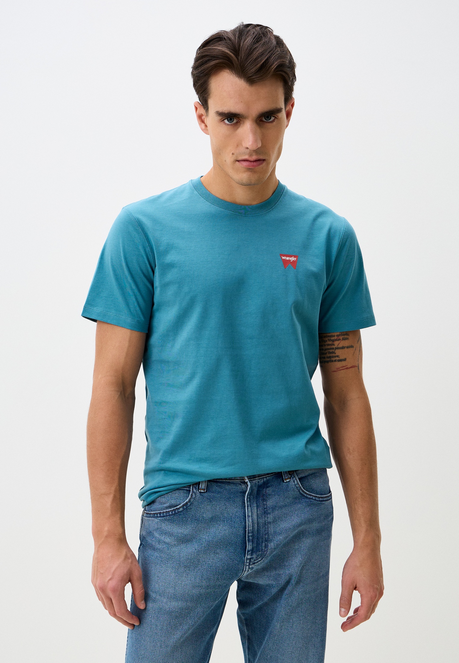 Футболка Wrangler, цвет: синий, RTLADX846101 — купить в интернет ...