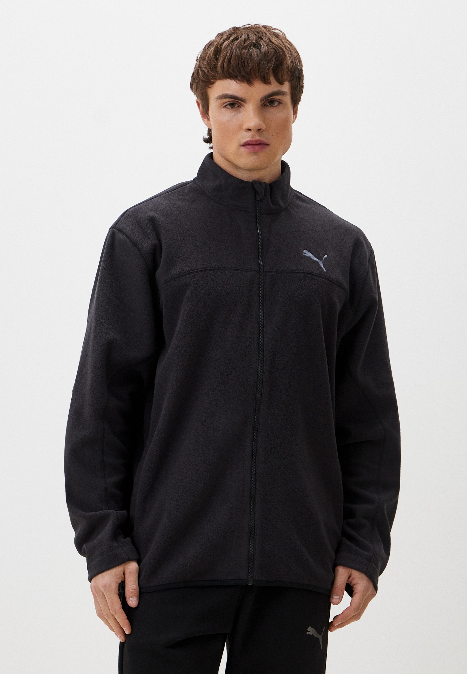 Олимпийка PUMA WINTER TECH POLAR FLEECE JACKET M, цвет: черный ...