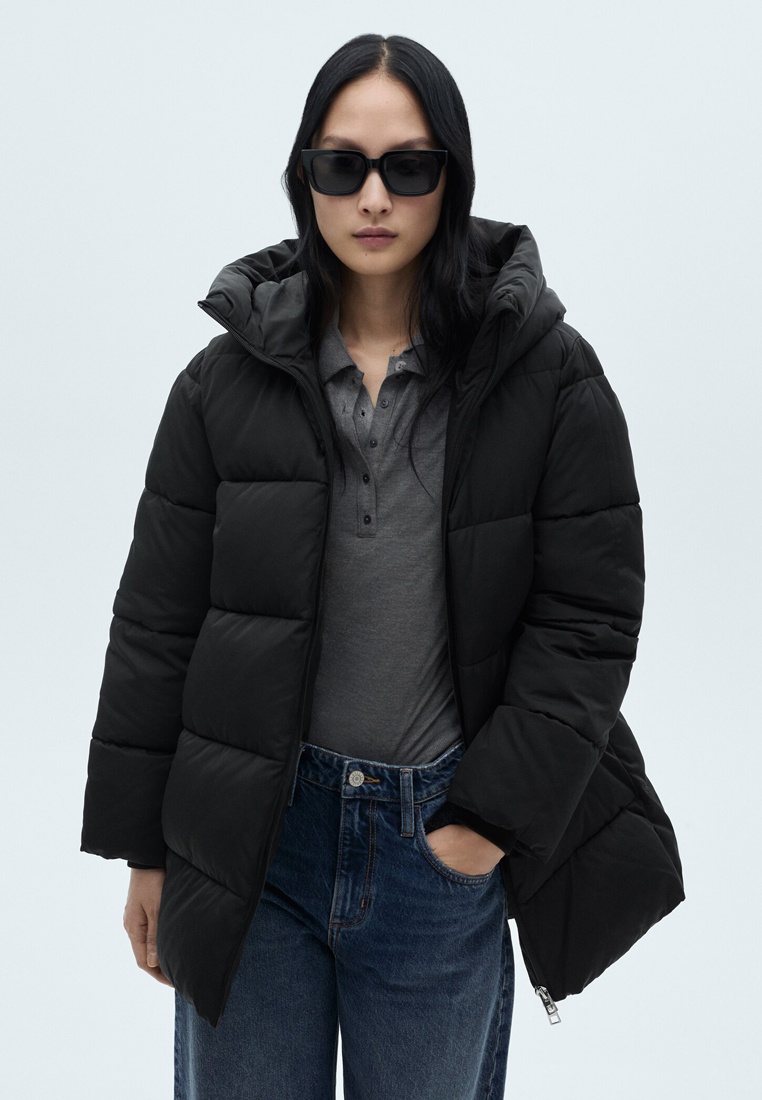 Куртка утепленная Mango TOKYO, цвет: черный, RTLADZ108401 — купить в ...