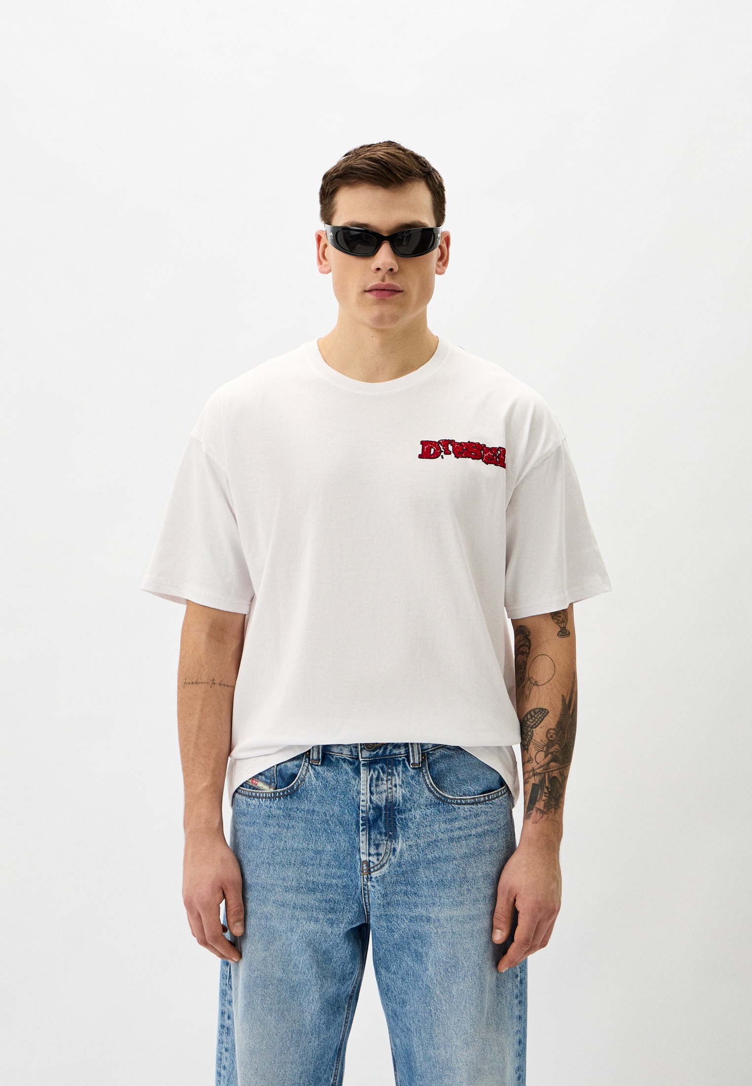 Футболка Diesel, цвет: белый, RTLADZ469601 — купить в интернет-магазине ...