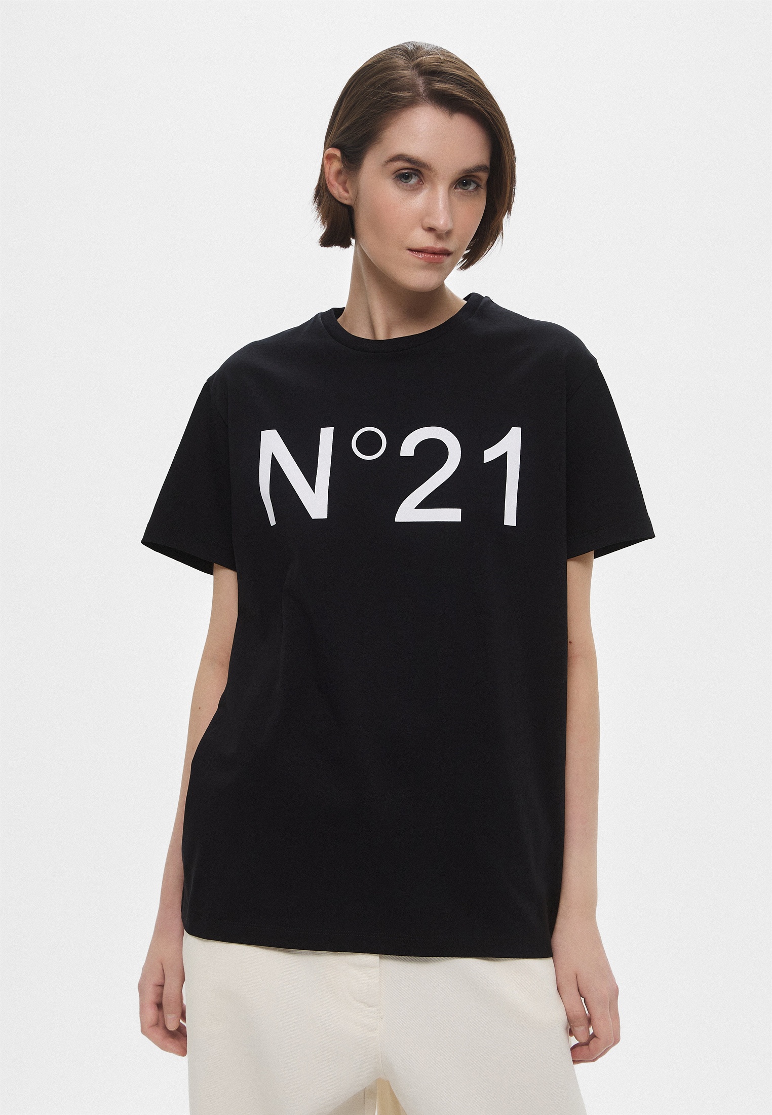 Футболка N21, цвет: черный, RTLAEA086201 — купить в интернет-магазине Lamoda