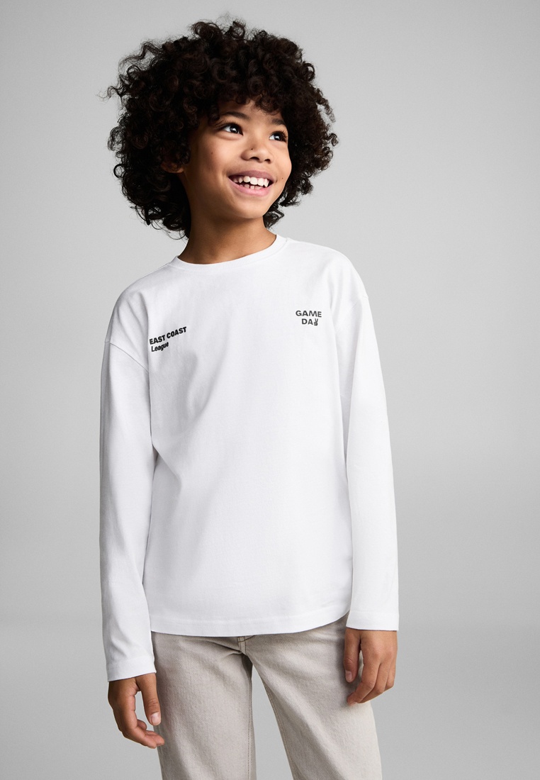 Лонгслив Mango Kids SHOT, цвет: белый, RTLAEA194401 — купить в интернет ...