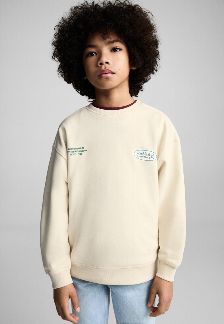 Свитшот Mango Kids GOLF, цвет: бежевый, RTLAEA752401 — купить в ...
