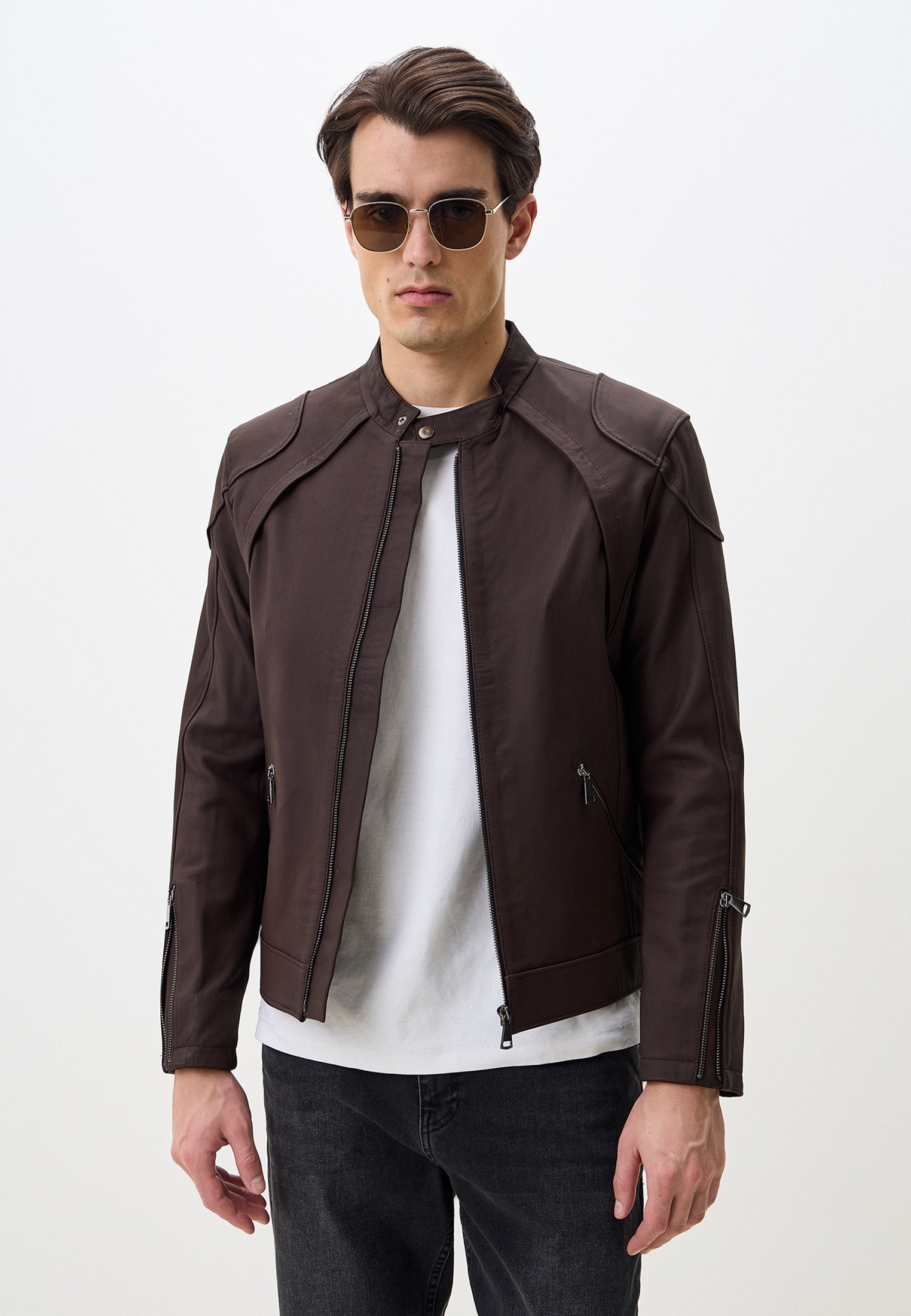 Куртка кожаная Felix Hardy, цвет: коричневый, RTLAEB454301 — купить в ...