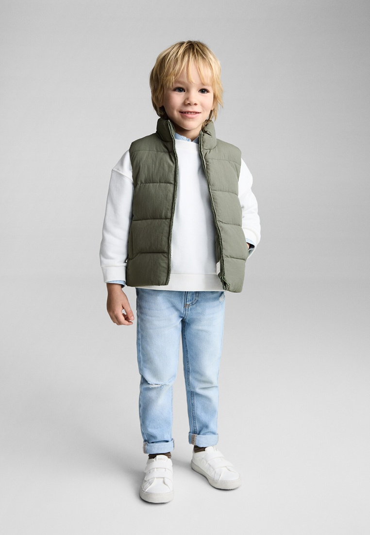 Жилет утепленный Mango Kids NOHA, цвет: зеленый, RTLAEB983201 — купить ...