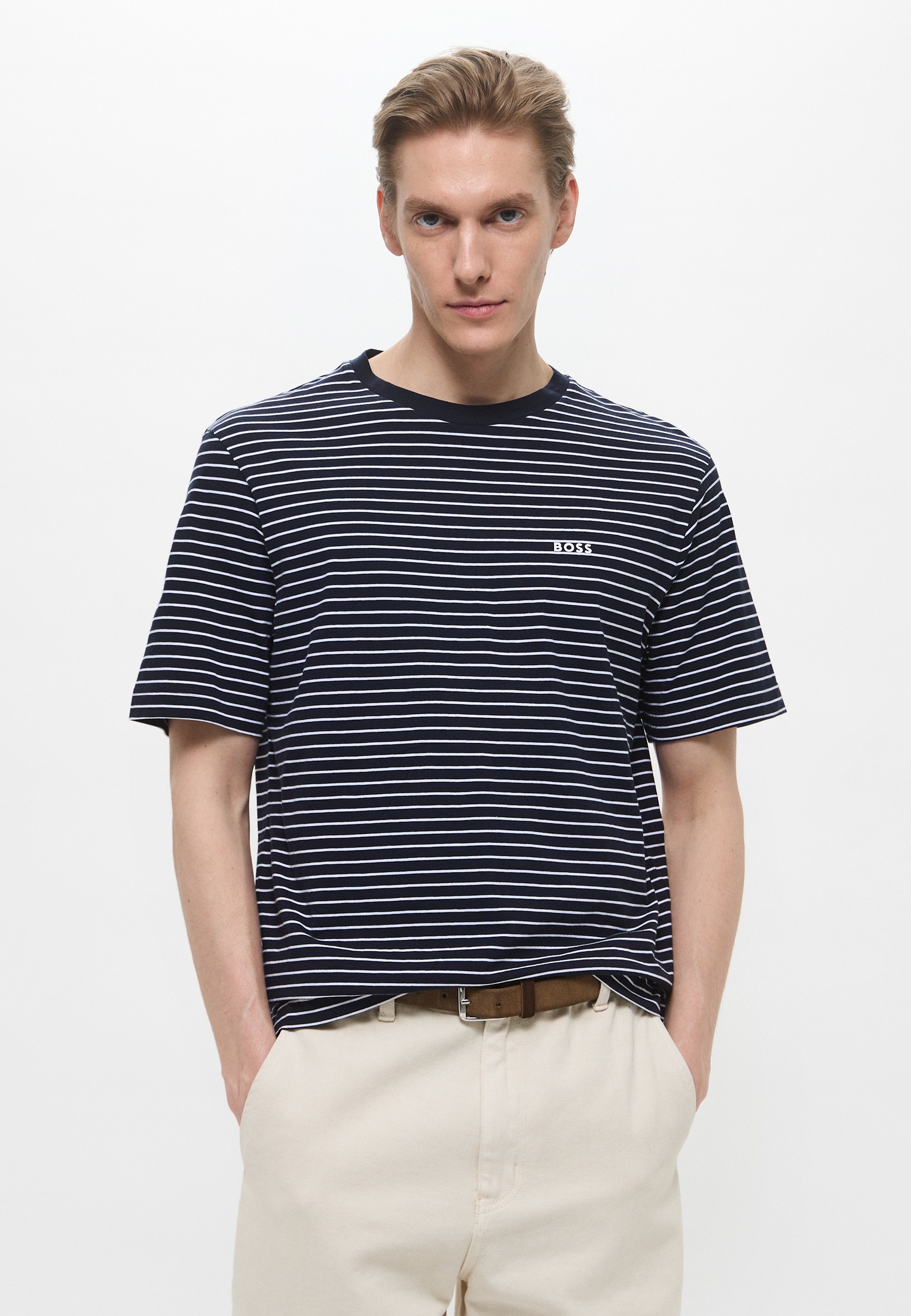 Футболка Boss, цвет: синий, RTLAEC901101 — купить в интернет-магазине ...