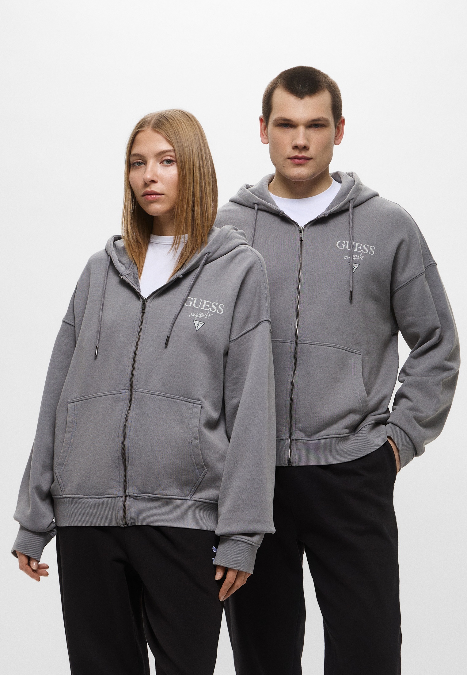 Толстовка Guess Jeans, цвет: серый, RTLAEE454301 — купить в интернет ...