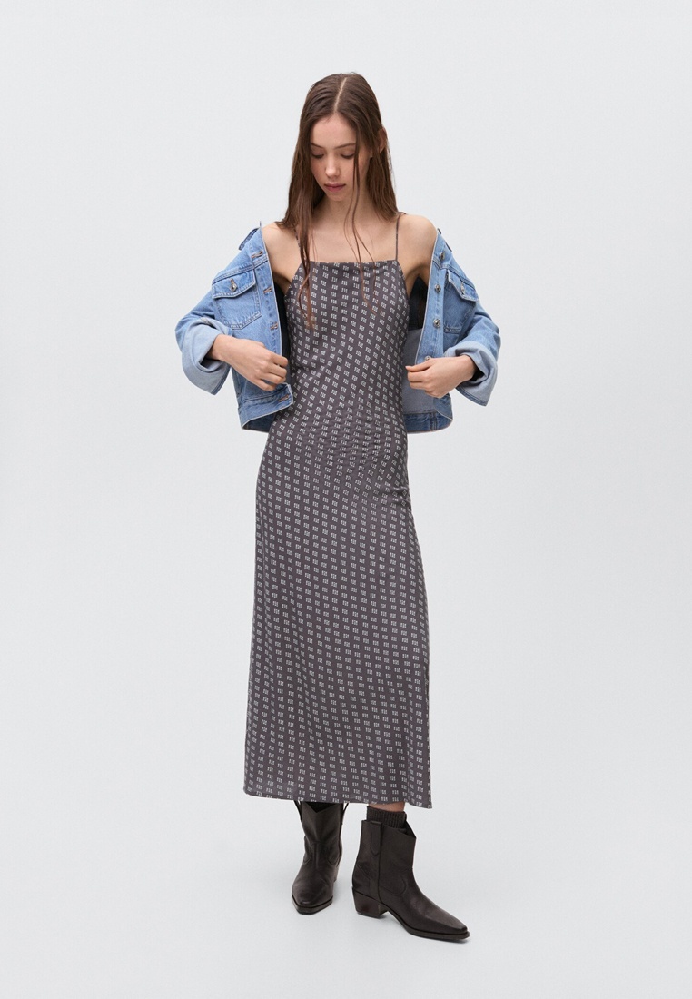 Платье Mango Teen HEART, цвет: серый, RTLAEE798501 — купить в интернет ...