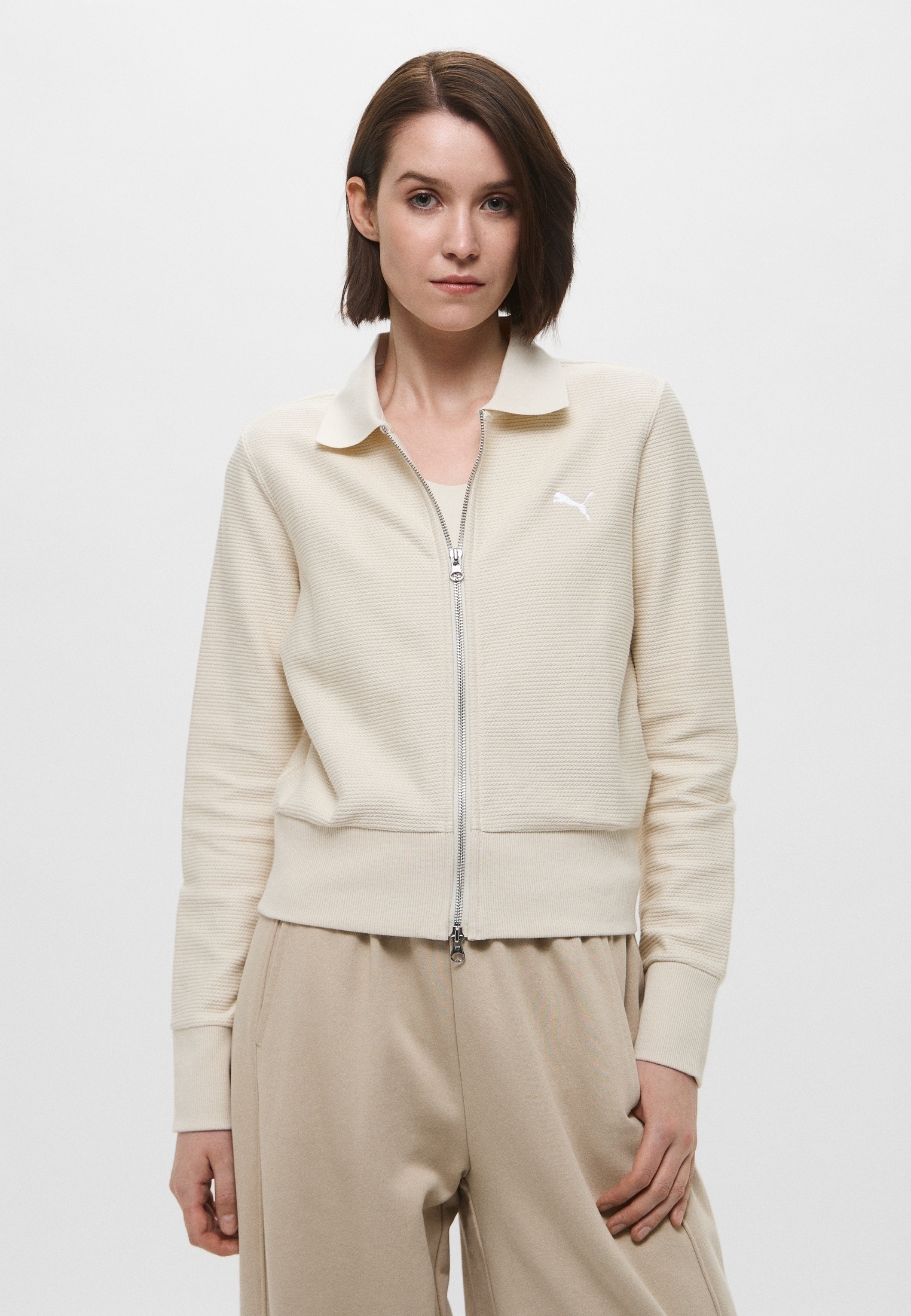 Олимпийка PUMA PREMIUM ESS Knitted Cardigan, цвет: бежевый ...