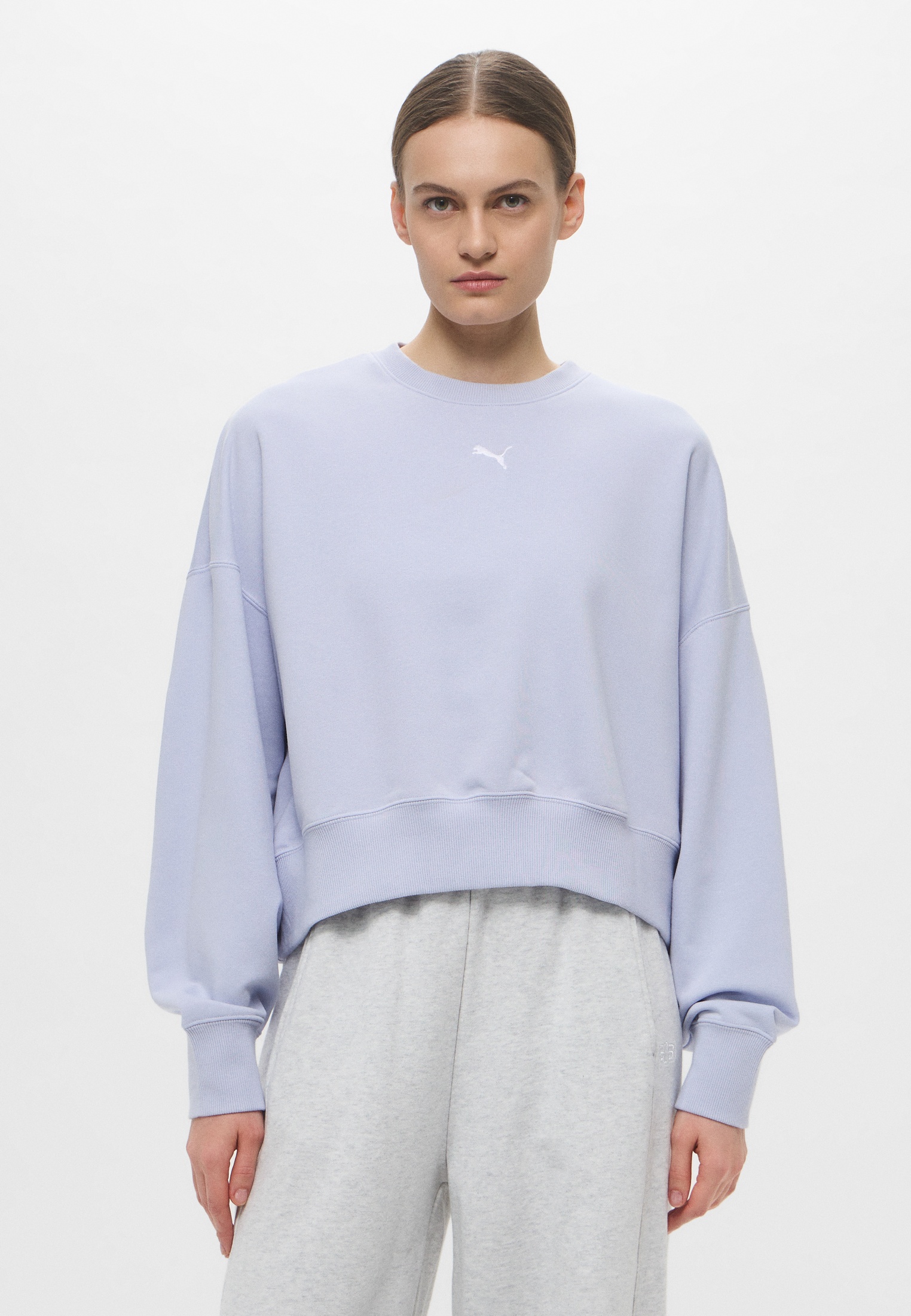 Свитшот PUMA WARDROBE ESS Over-Oversized Crew TR, цвет: фиолетовый ...