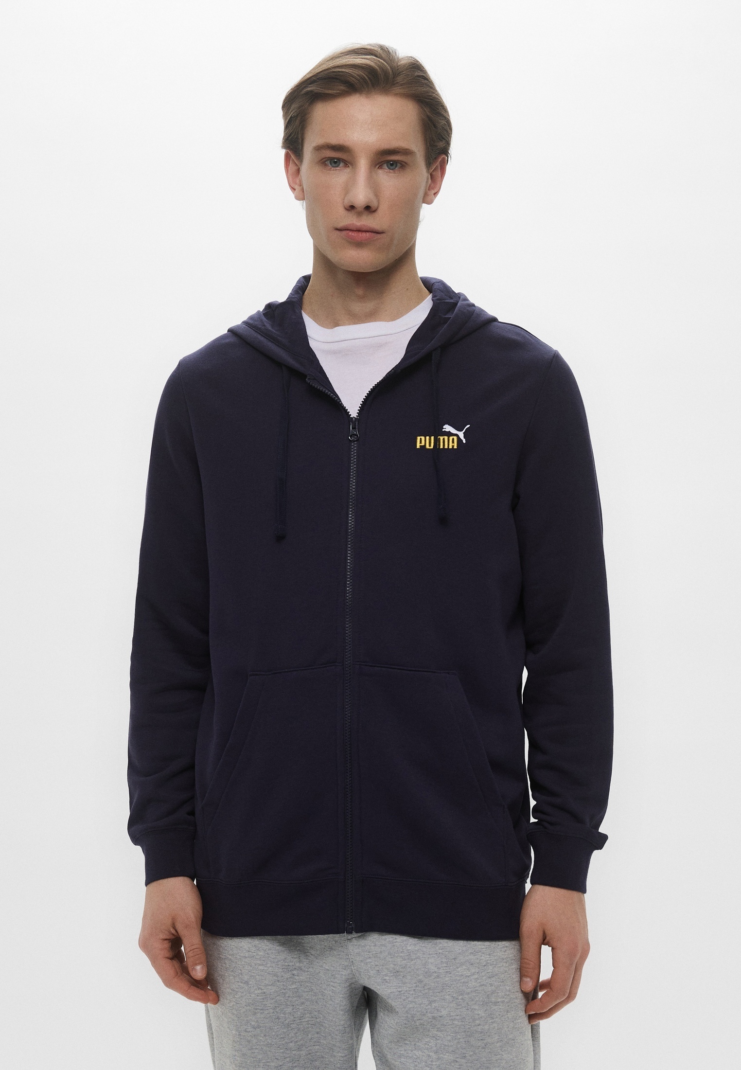 Толстовка PUMA ESS 2 COLOR Small No. 1 Logo Full-Zip Hoodie TR, цвет ...