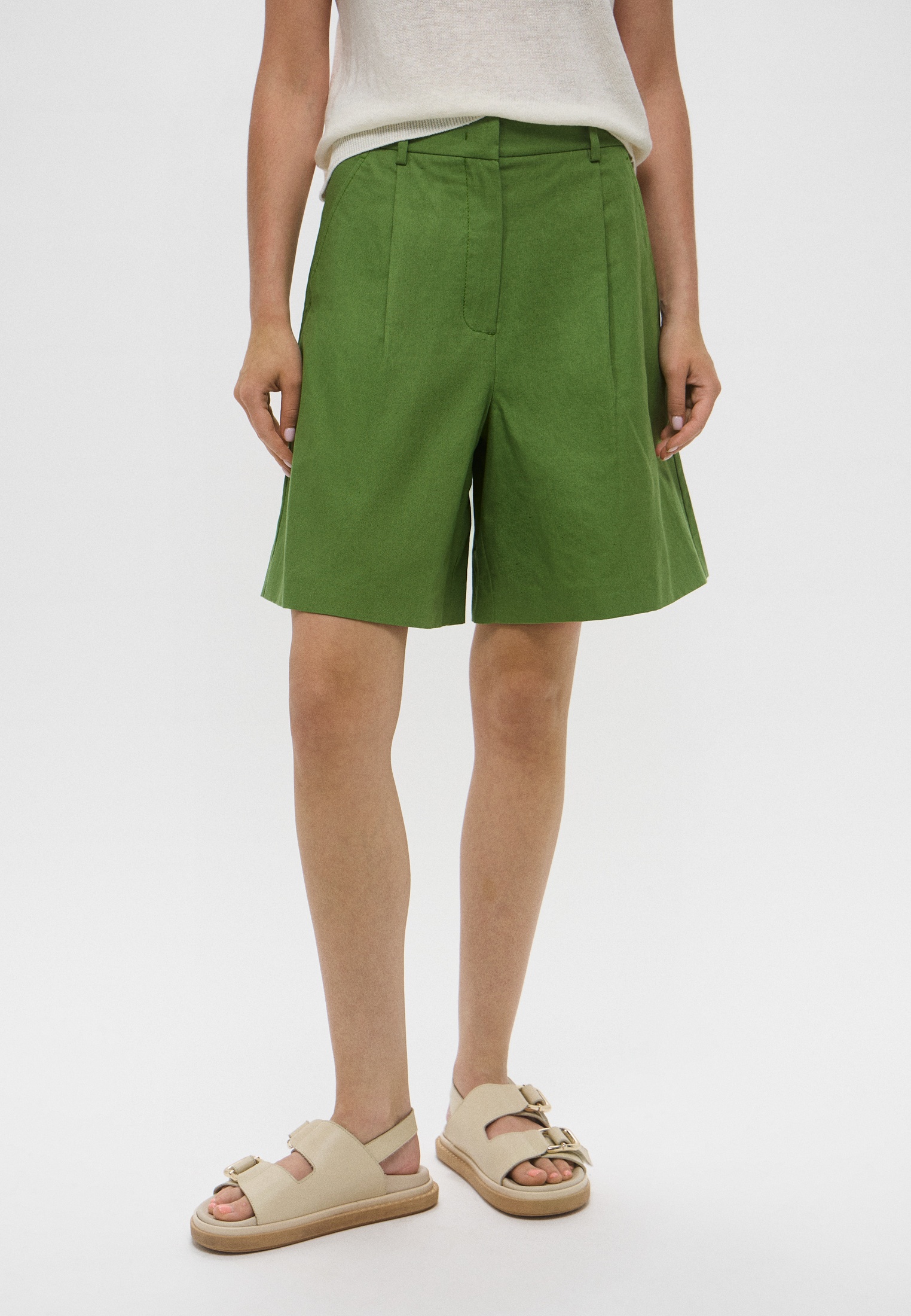 Шорты Weekend Max Mara ECUBA, цвет: зеленый, RTLAEG613501 — купить в ...