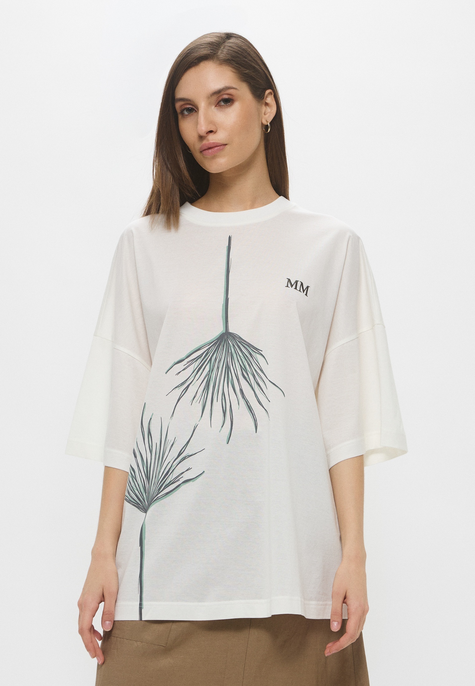 Футболка MM by Max Mara EDITORE, цвет: белый, RTLAEG632401 — купить в ...