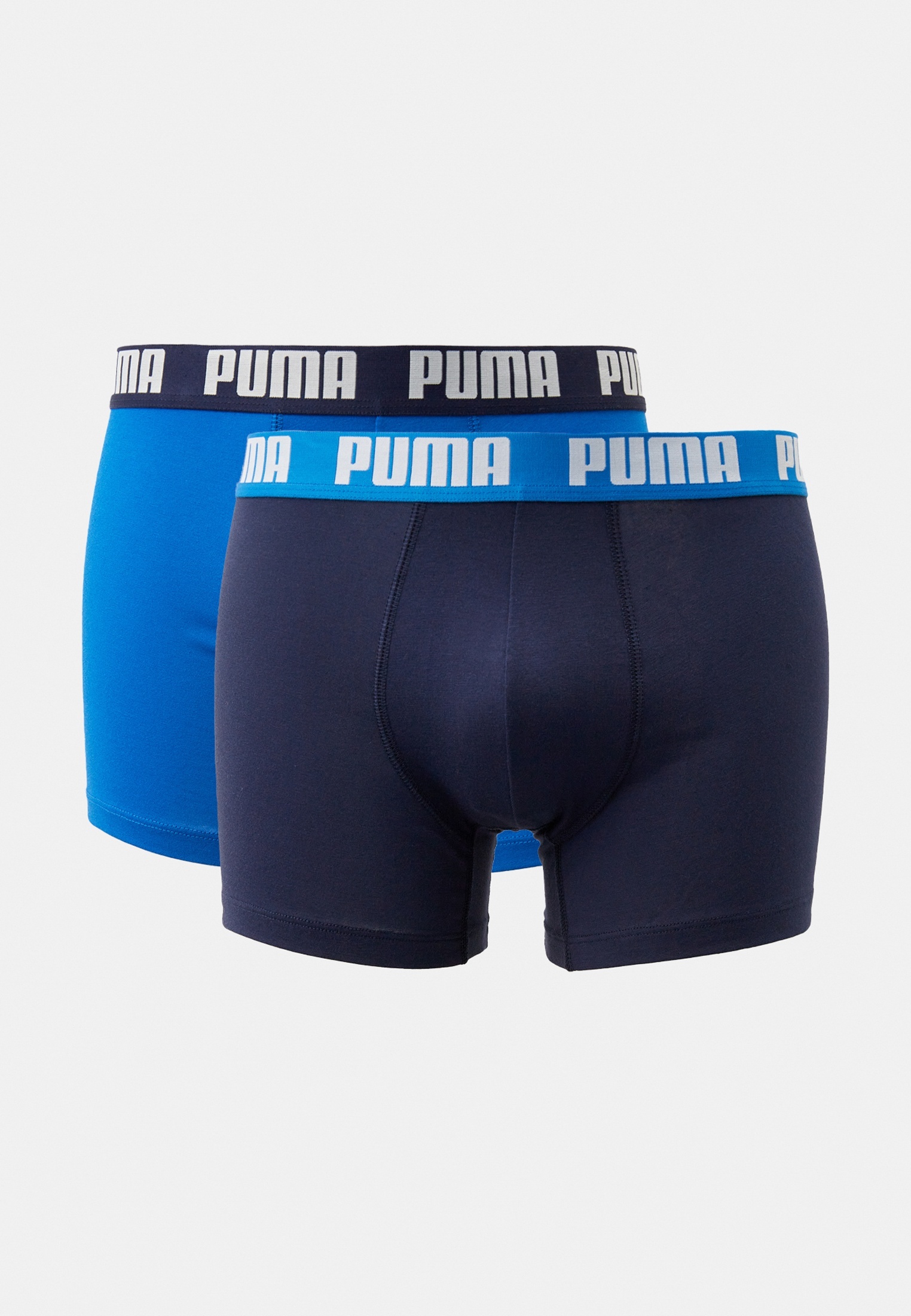Трусы 2 шт. PUMA PUMA MEN EVERYDAY BASIC BOXER 2P, цвет: синий ...