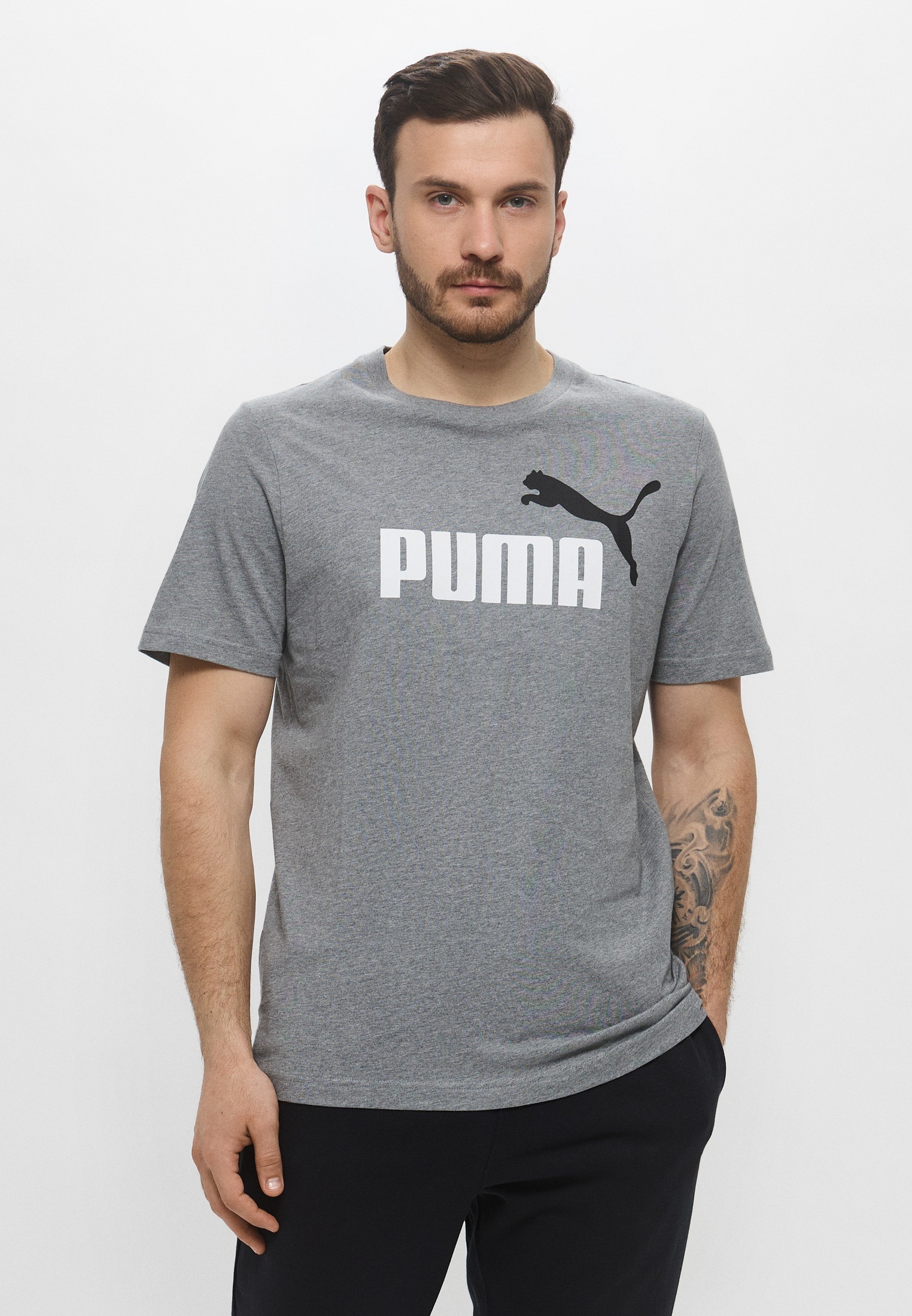 Футболка PUMA ESS 2 COLOR No. 1 Logo Tee, цвет: серый, RTLAEH407601 — купить в интернет-магазине ...