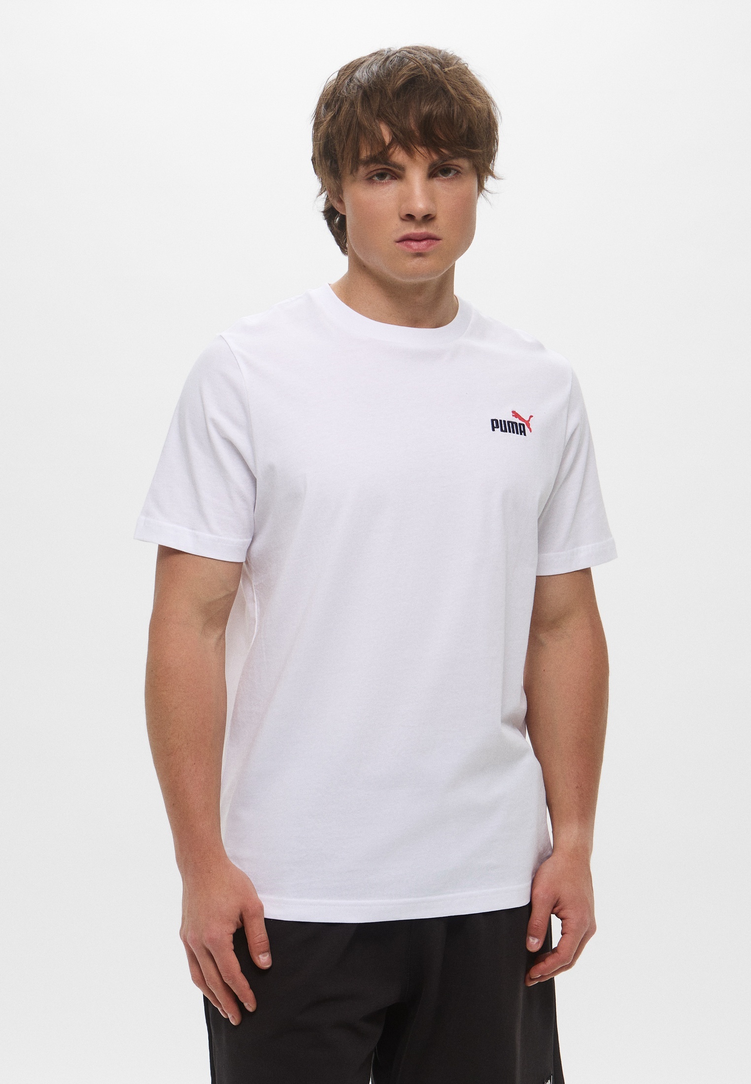Футболка PUMA ESS 2 COLOR Small No. 1 Logo Tee, цвет: белый ...