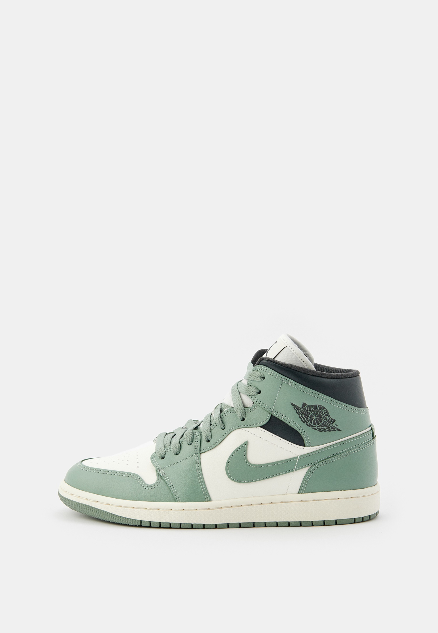 Кеды Jordan AIR JORDAN 1 MID SAIL/JADE SMOKE-ANTHRACITE, цвет: зеленый ...