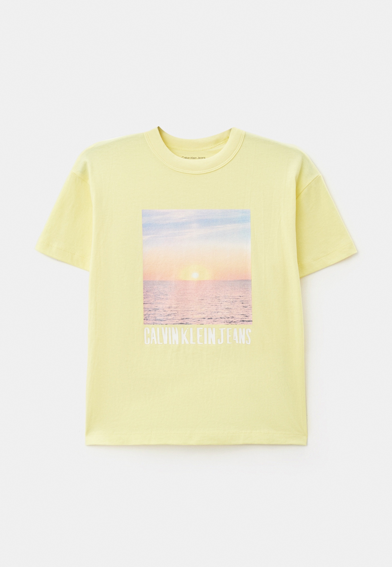 Футболка Calvin Klein Jeans, цвет: желтый, RTLAEH798501 — купить в ...