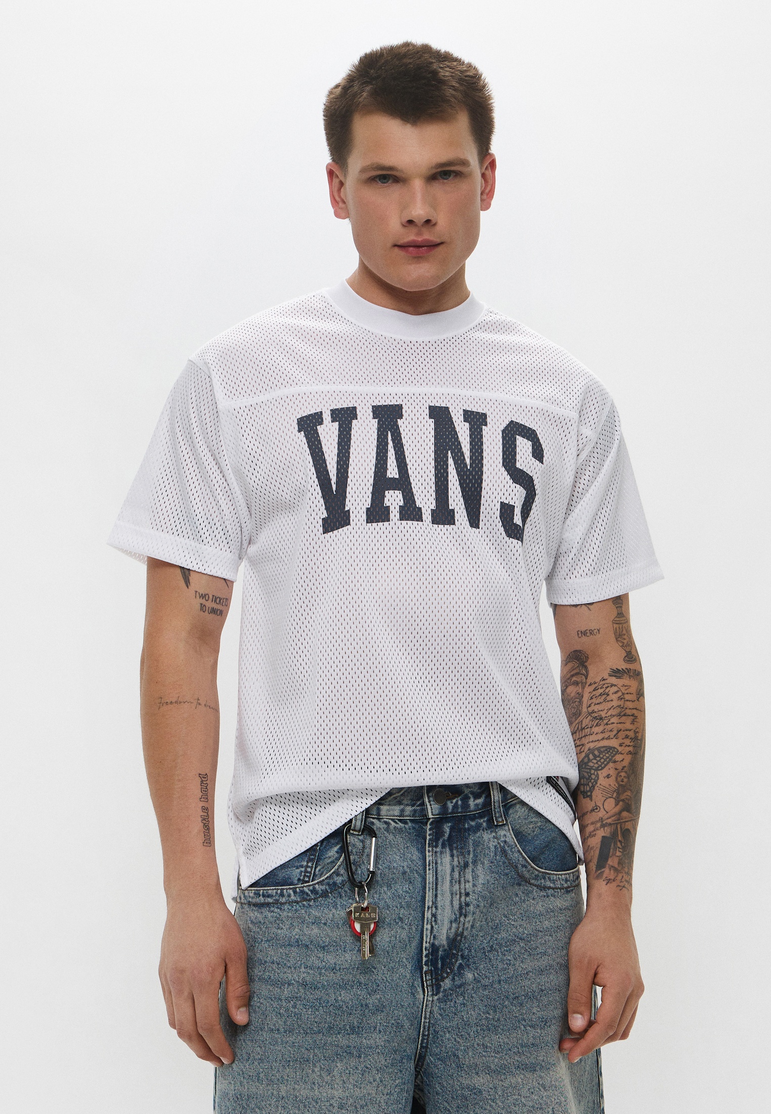 Футболка Vans Arched Football Jersey, цвет: белый, RTLAEJ746601 ...