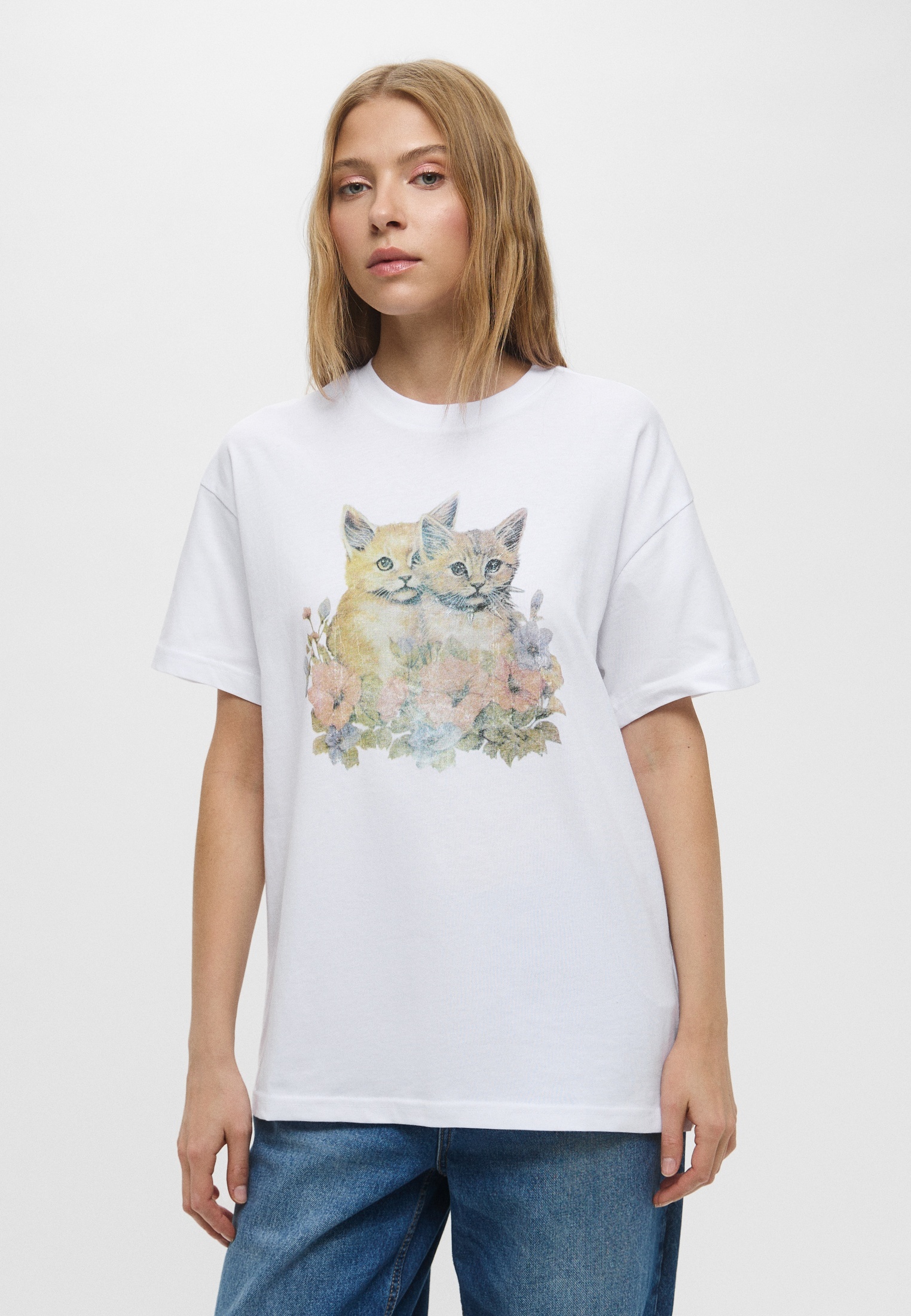 Футболка Vans Smitten Oversized SS, цвет: белый, RTLAEJ748001 — купить ...