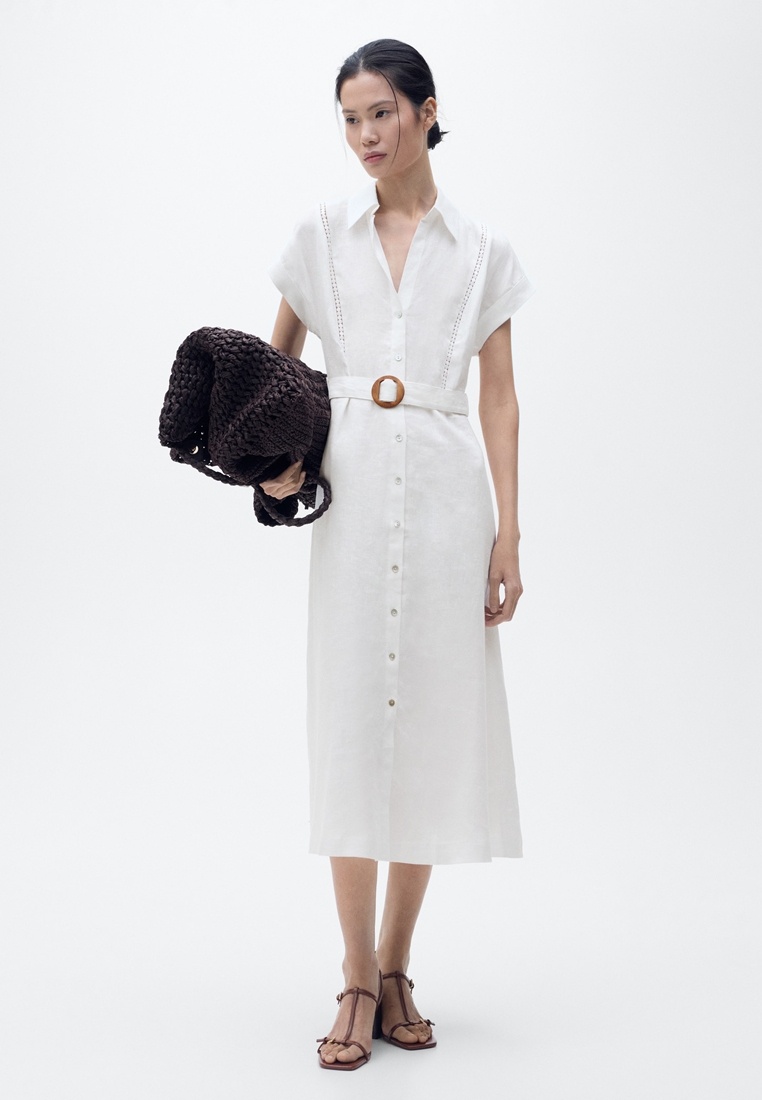 Платье Mango SARA, цвет: белый, RTLAEJ985901 — купить в интернет ...