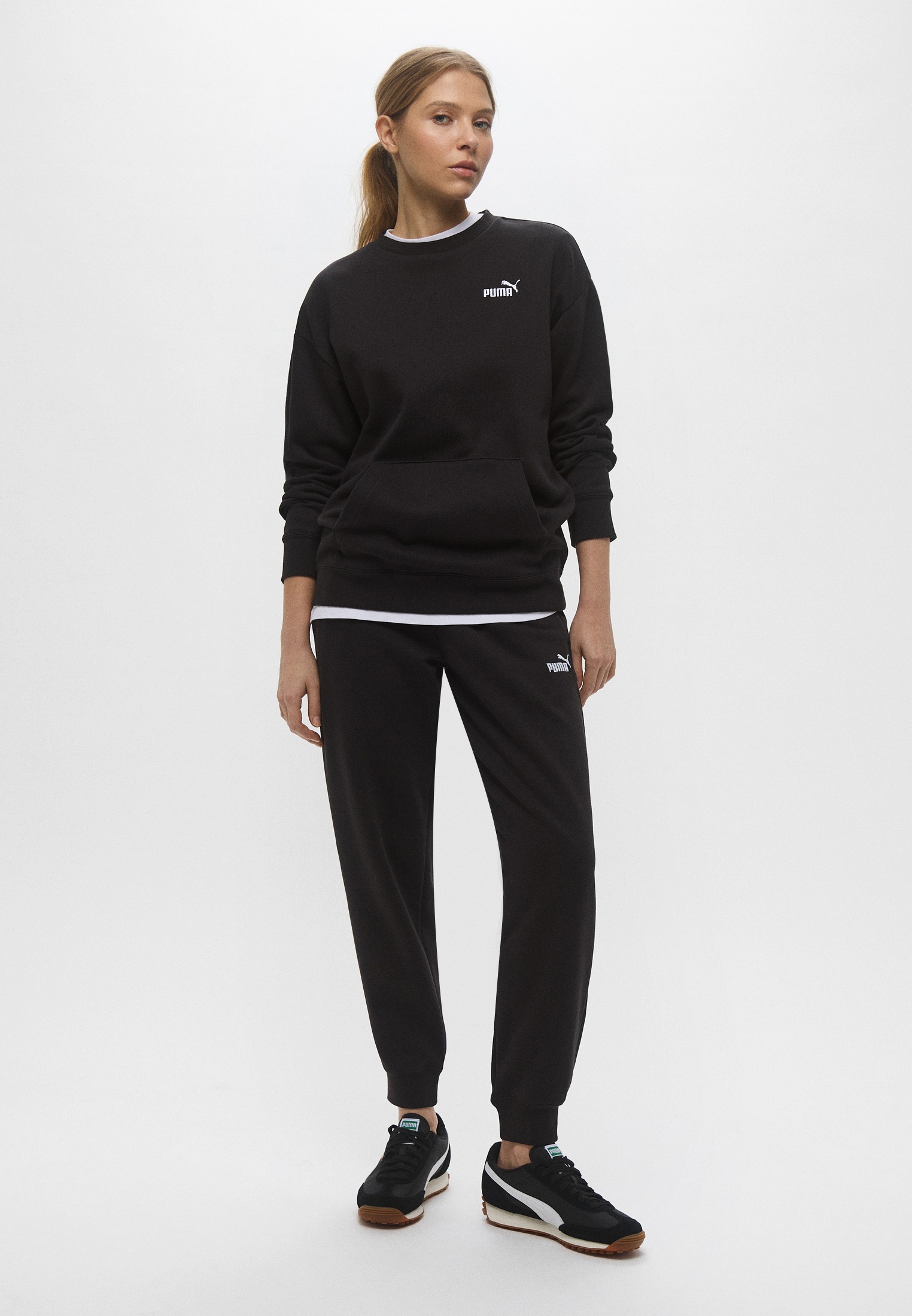 Костюм спортивный PUMA Sweat Suit Relaxed FL cl, цвет: черный ...