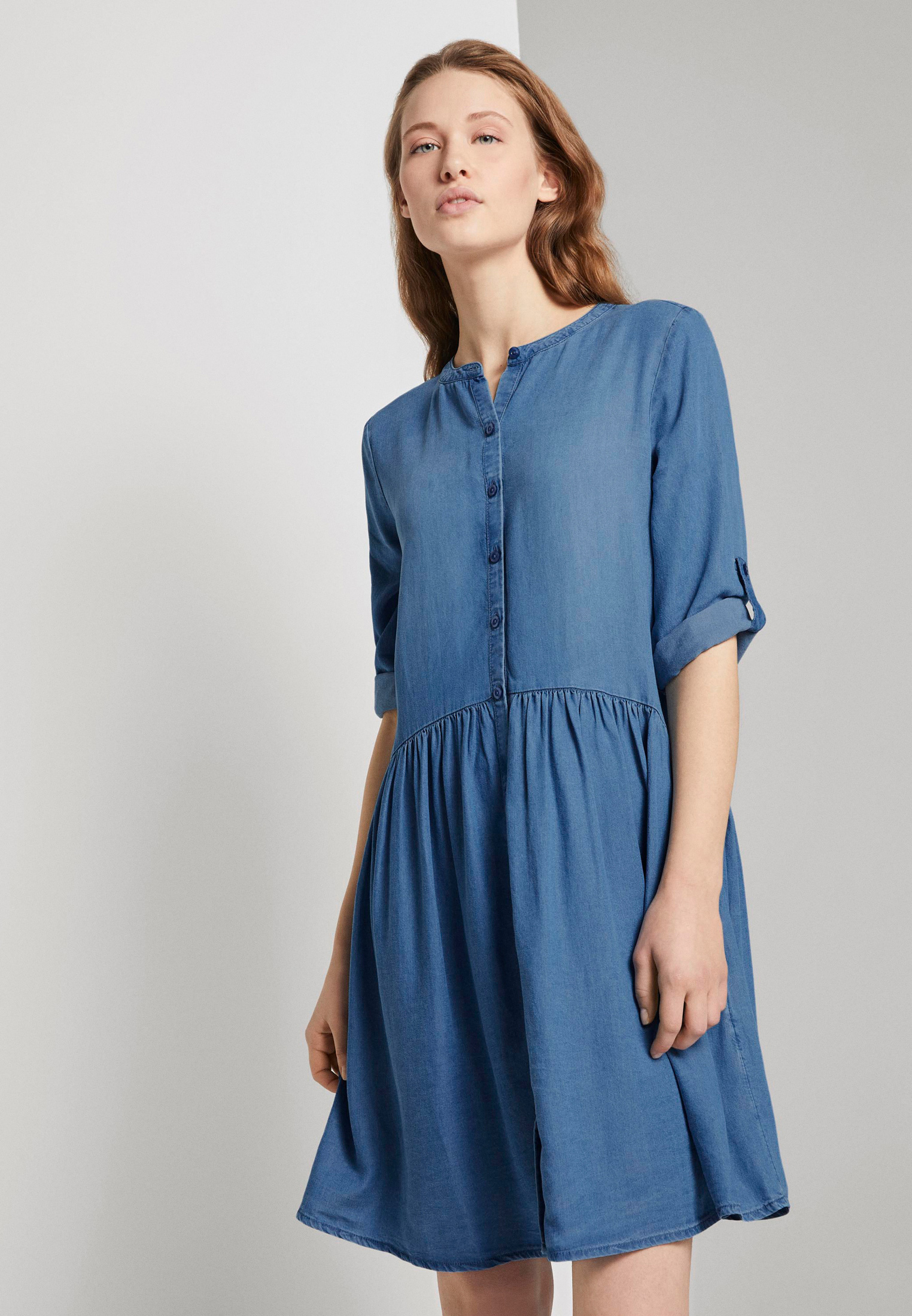 Платье Tom Tailor Denim, цвет: синий, TO793EWMDEG3 — купить в интернет ...