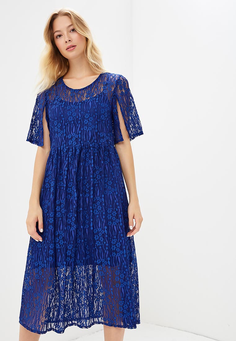 Платье Vila, цвет: синий, VI004EWBWVY6 — купить в интернет-магазине Lamoda