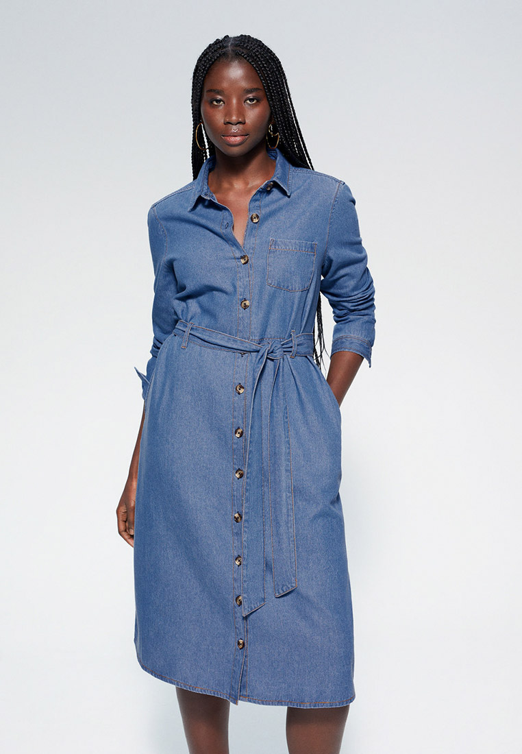 Платье Violeta by Mango - KRISTEN, цвет: синий, VI005EWJNOQ5 — купить в ...