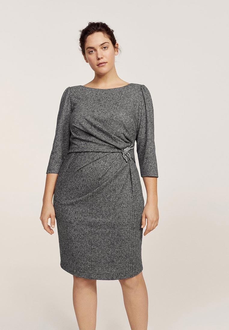 Платье Violeta by Mango - TRISH, цвет: серый, VI005EWYAN62 — купить в ...