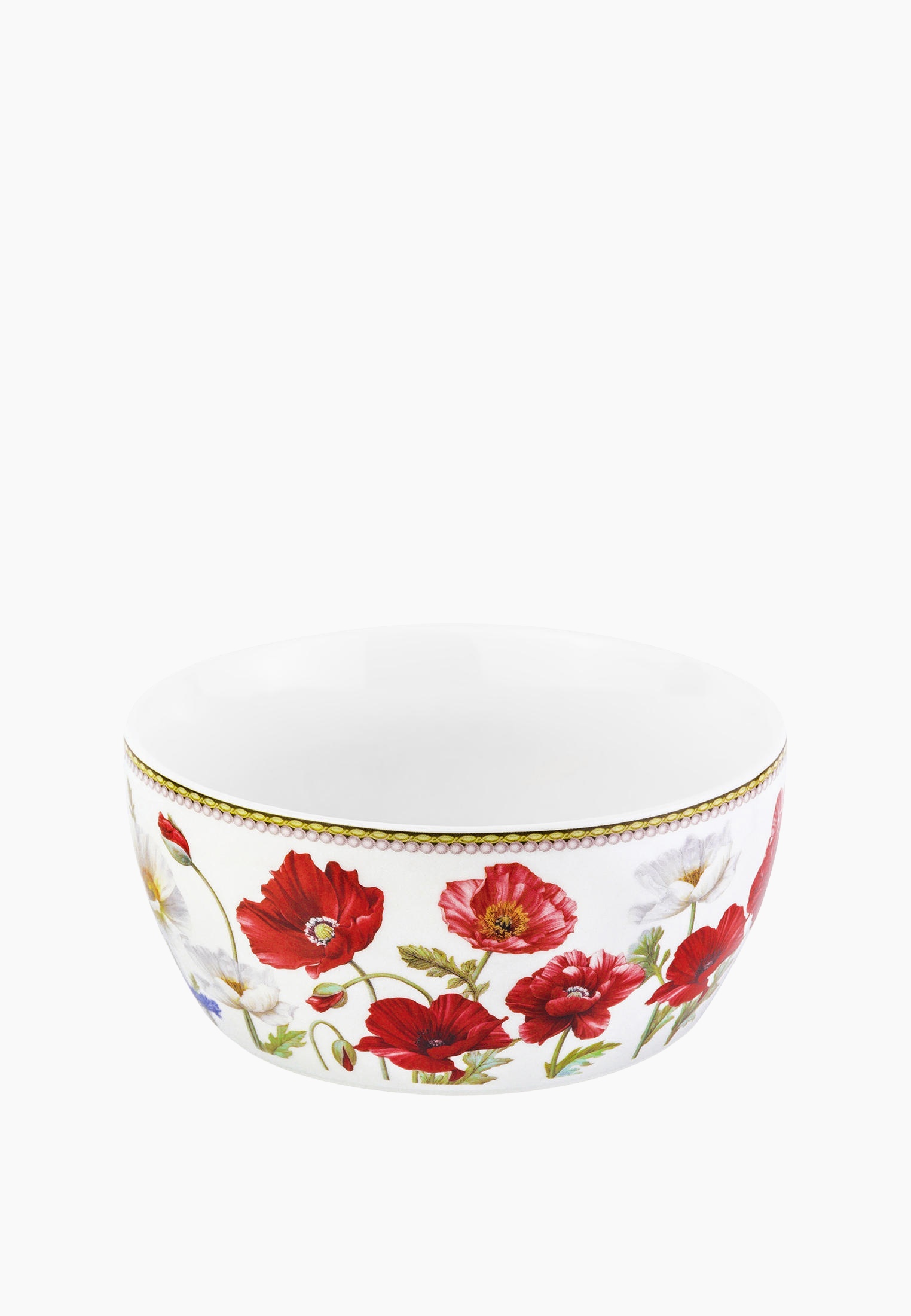 Салатник Elan Gallery 600 мл 14х14х6 см Маки, цвет: белый, XD001XU002KB ...