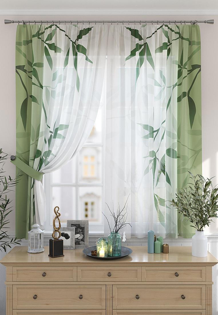 Тюль Comfy Way, цвет: зеленый, XD001XU00897 — купить в интернет ...