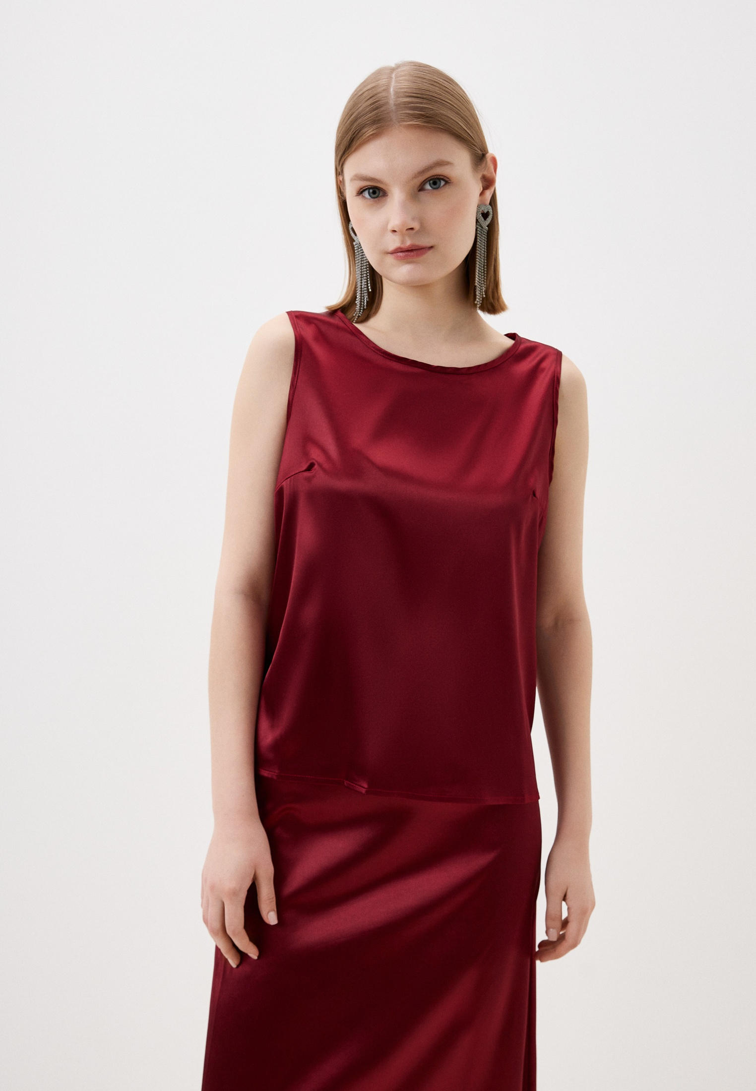 Топ Jull, цвет: бордовый, XD001XW00MH3 — купить в интернет-магазине Lamoda